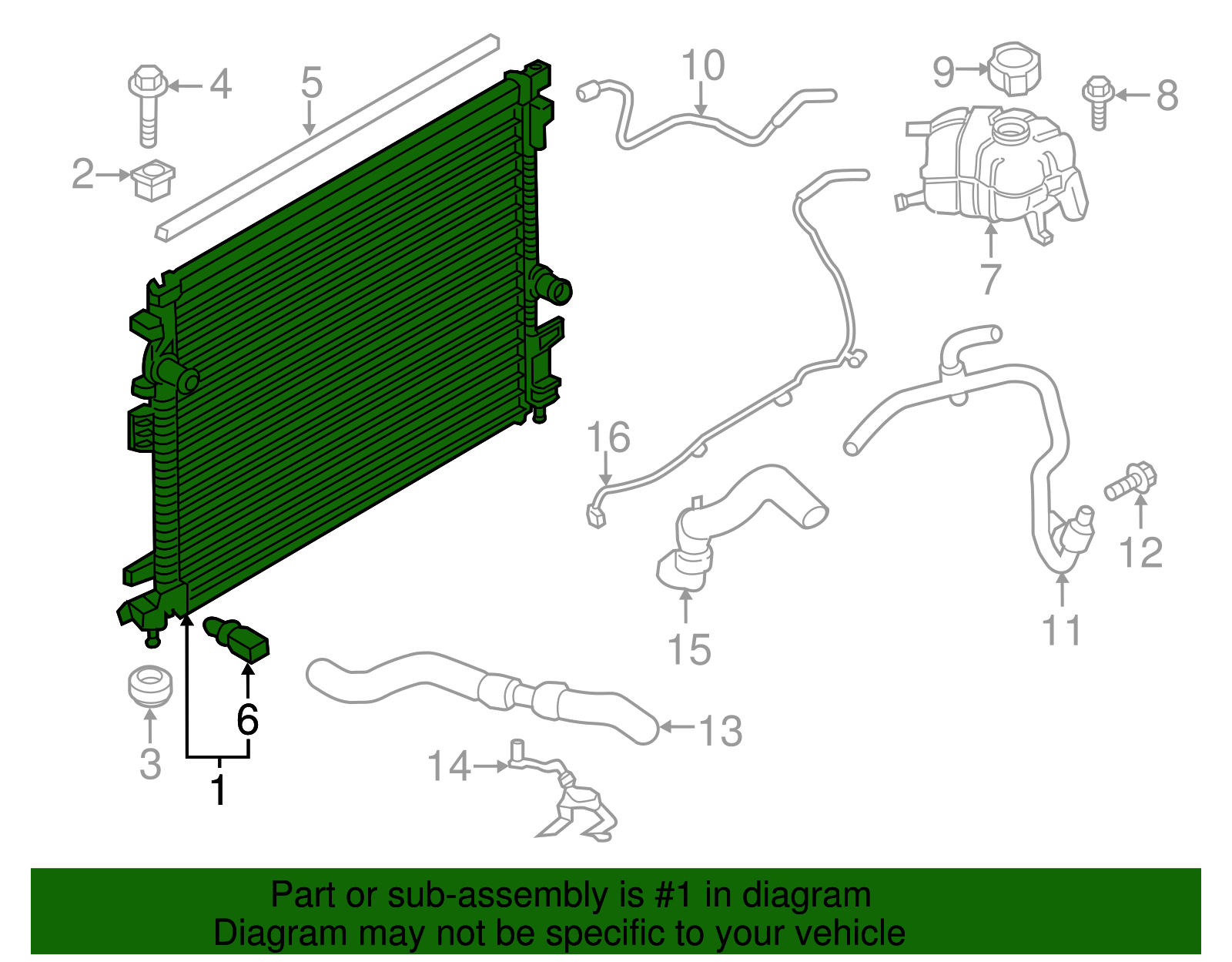 2015-2024 Ford Motorcraft™ Radiator rad263 | TascaParts.com