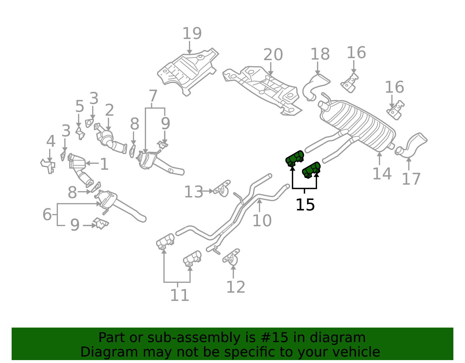 1K0-253-141-J - Muffler & Pipe Clamp 2004-2016 Volkswagen | Wolfsburg ...