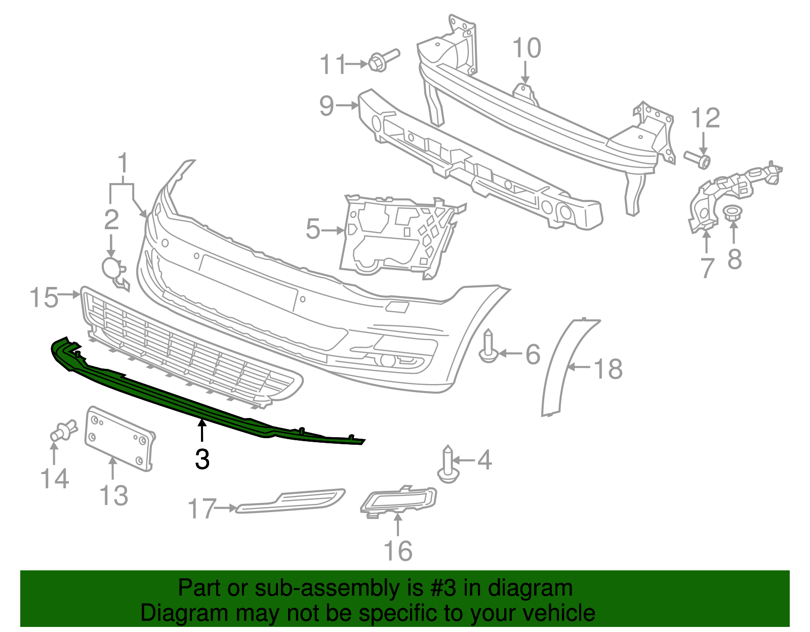 5GM-805-915-B-9B9 - Spoiler 2018-2019 Volkswagen Golf Alltrack ...