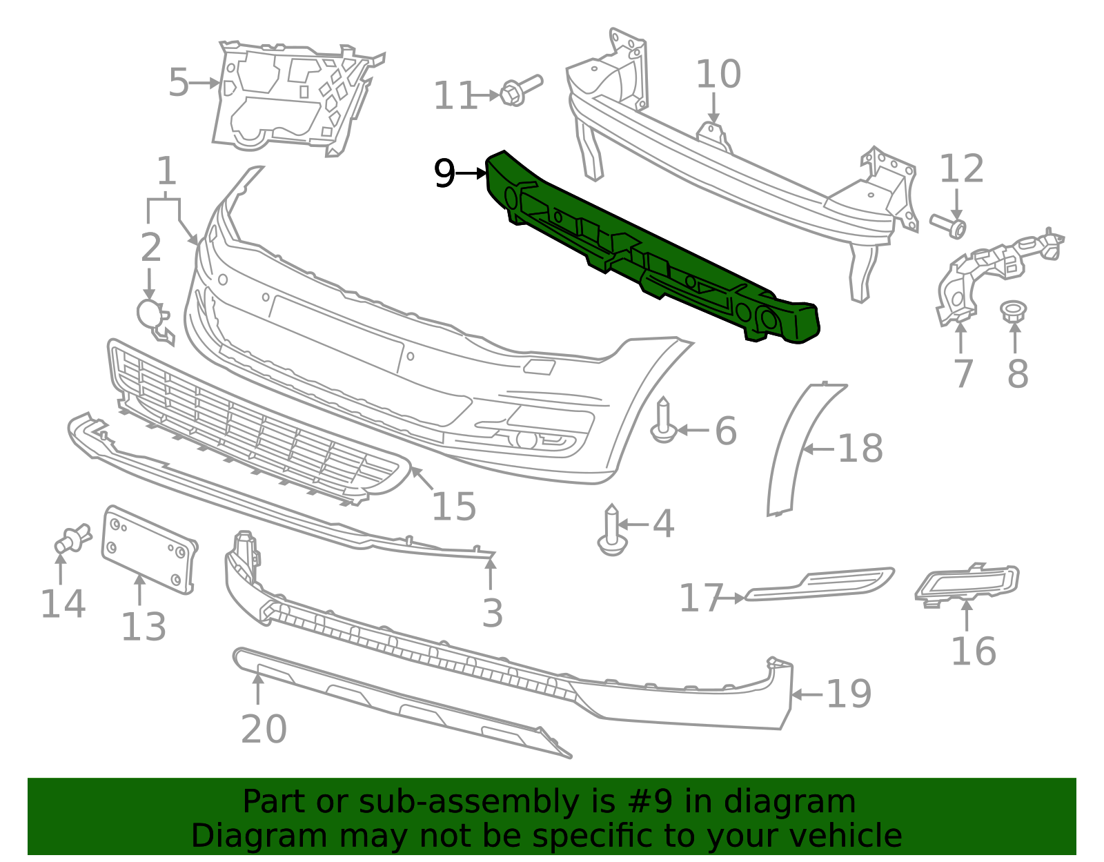 2017-2019 Volkswagen Golf Alltrack Absorber 5GM-807-248-M | VW Direct ...