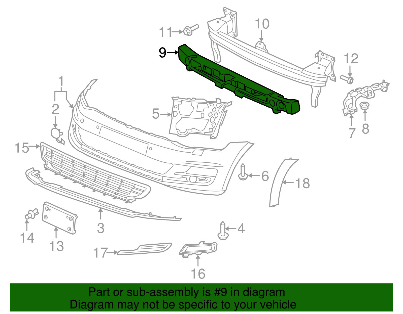 2017-2019 Volkswagen Golf Alltrack Absorber 5GM-807-248-M | VW Direct ...