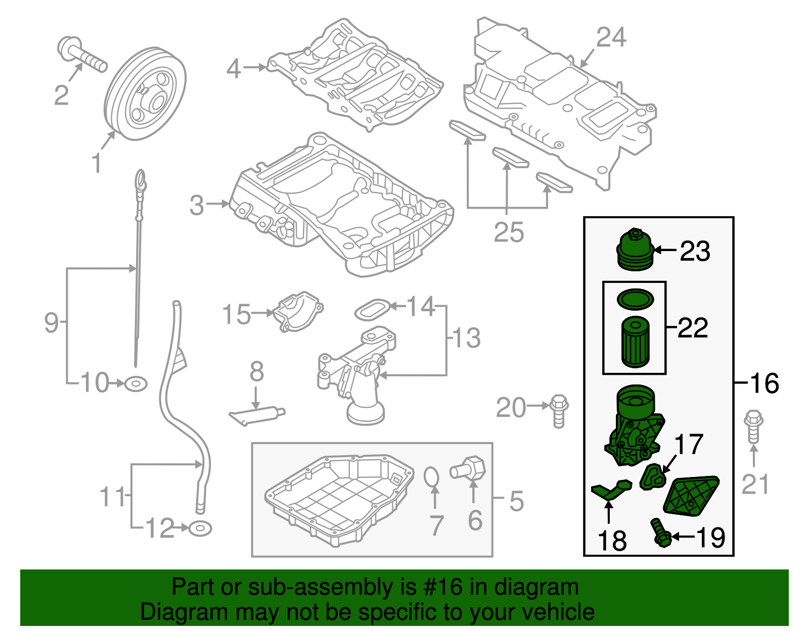 26300-3CAB1 - Filter Assembly 2012-2018 Kia | Genuine Kia Parts