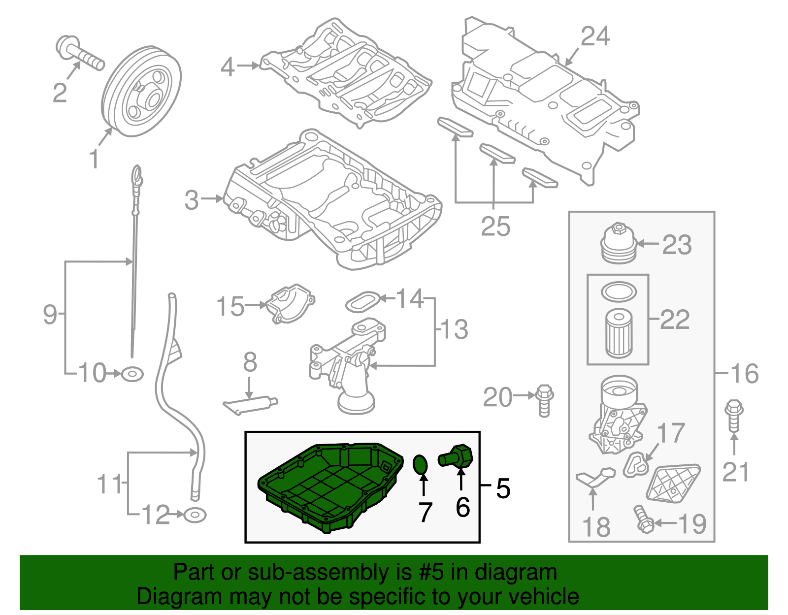 2017-2021 Kia Oil Pan 21510-3LAA0 | OEM Parts Online