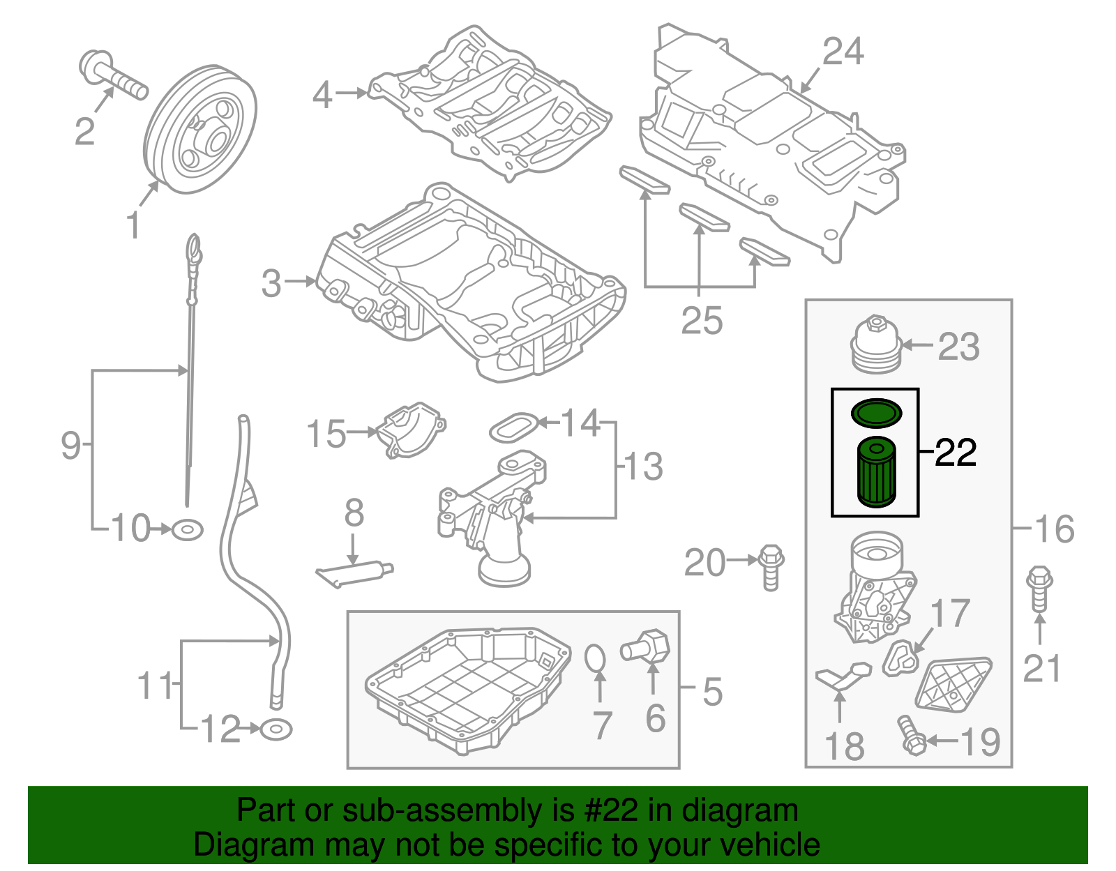 26320-3CAA0 - Oil Filter 2011-2018 Kia | Kia.Parts Store