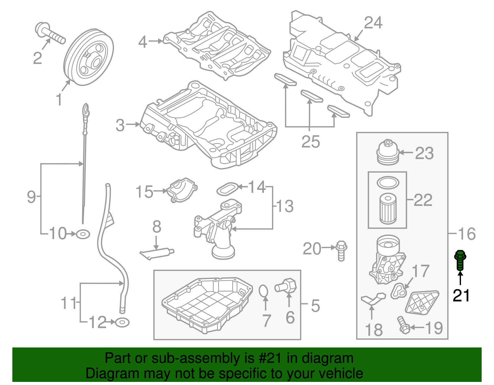 21516-35710 - Automatic Transmission Oil Cooler Bolt 2010-2025 Kia ...