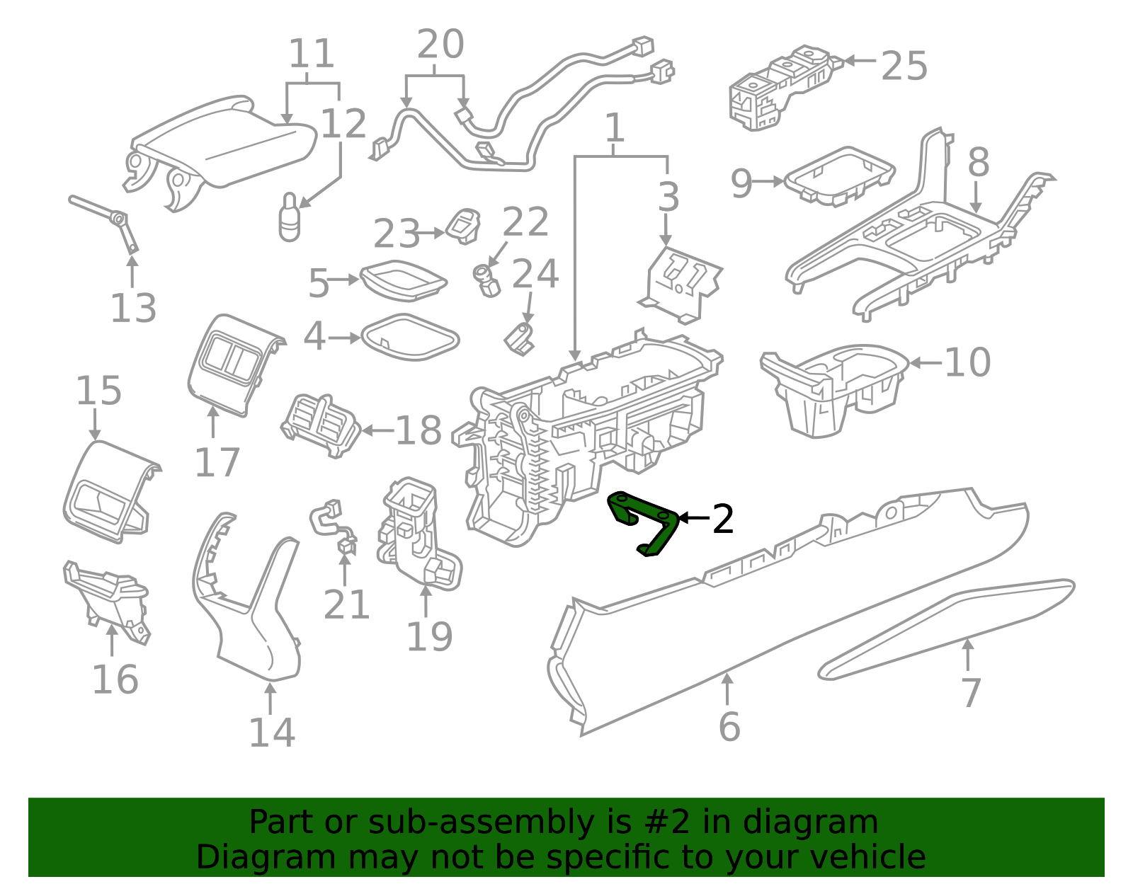 83425-TVA-A00 - High-Quality Console Bracket for 2018-2025 Honda Accord ...