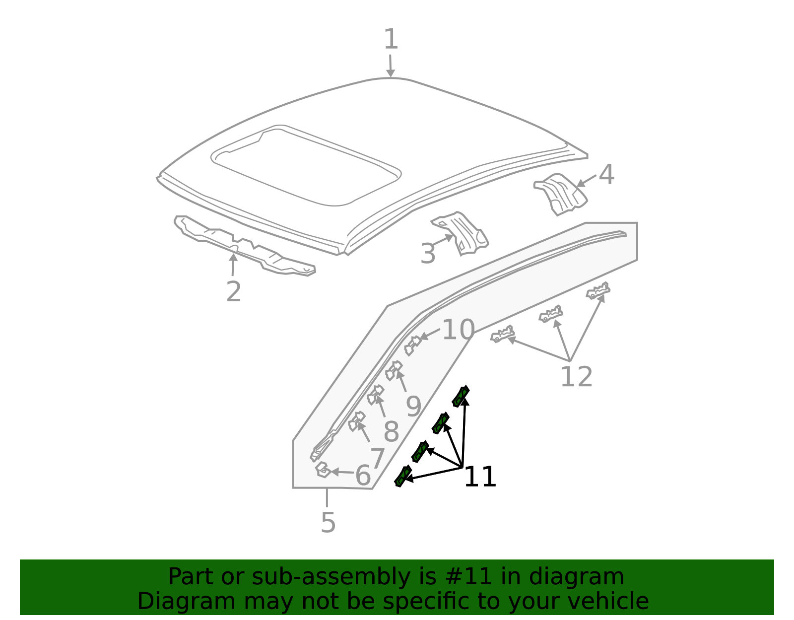 91570-SDA-A01 - Roof Molding Clip 2003-2007 Honda Accord | Honda Parts ...