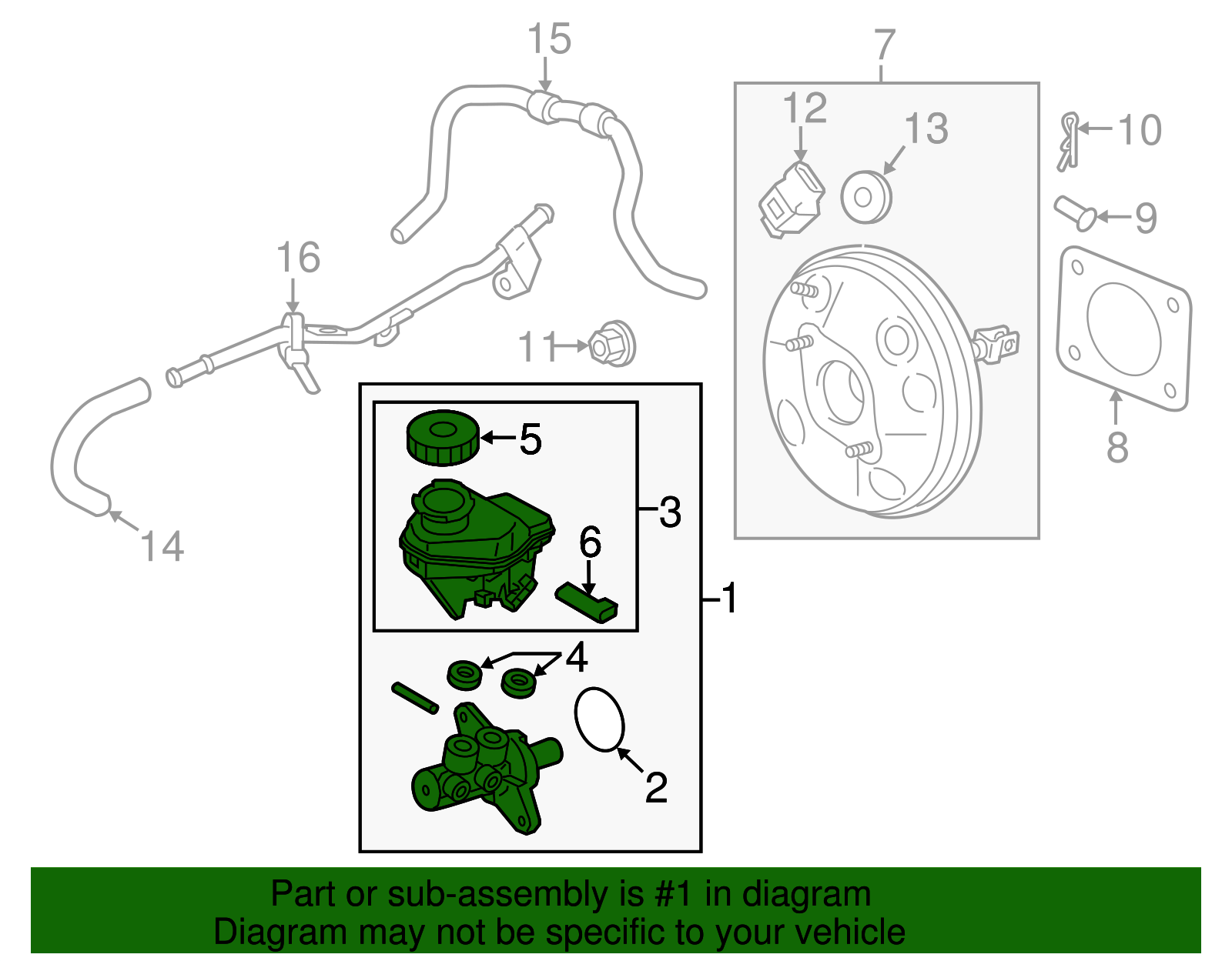 2014-2024 Mitsubishi Master Cylinder 4625A439 | Mitsubishi Parts ...