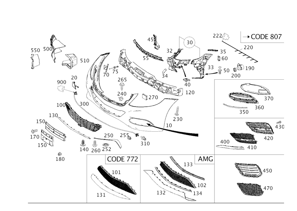 2011-2021 Mercedes-Benz | Trim Bar | 222-885-78-00 | OEM Vehicle Parts