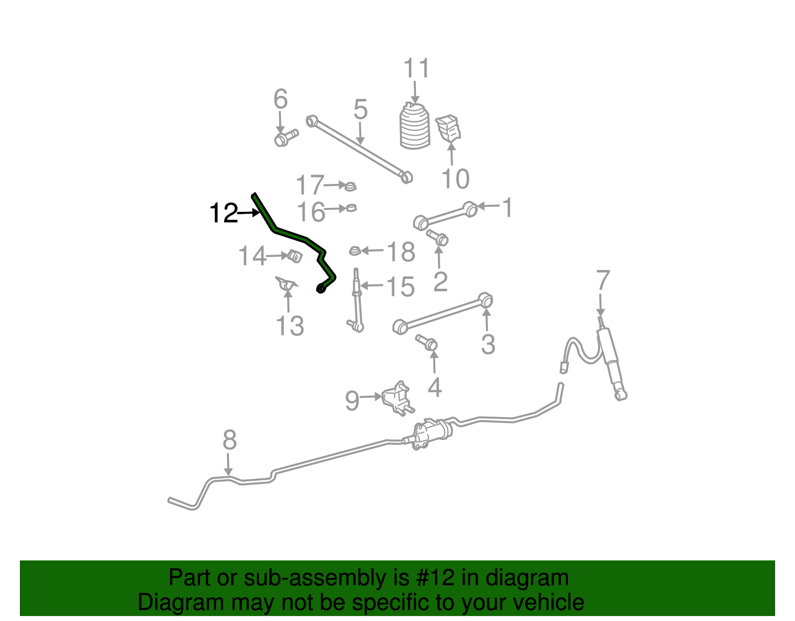 2003-2009 Toyota 4Runner Stabilizer Bar 48812-60200 | Toyota Parts Center