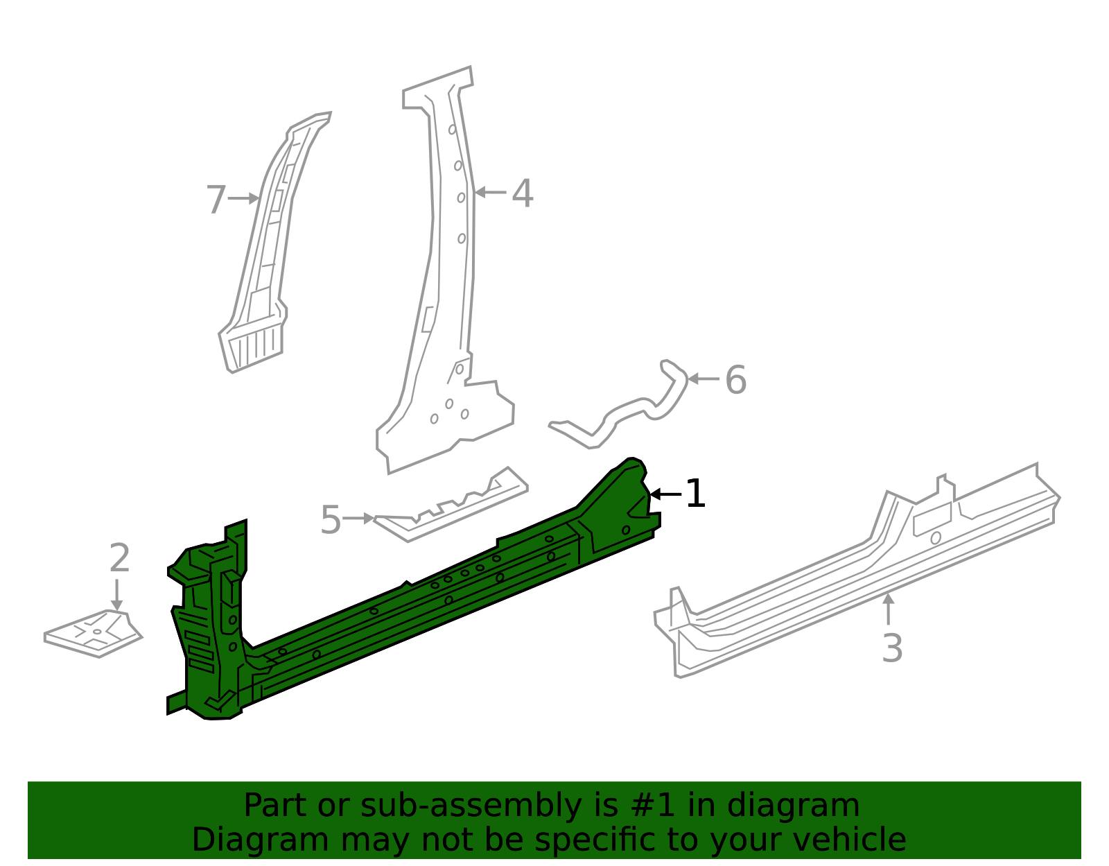 2019-2022 Honda Insight Rocker Panel Reinforcement 63220-TXM-305ZZ ...