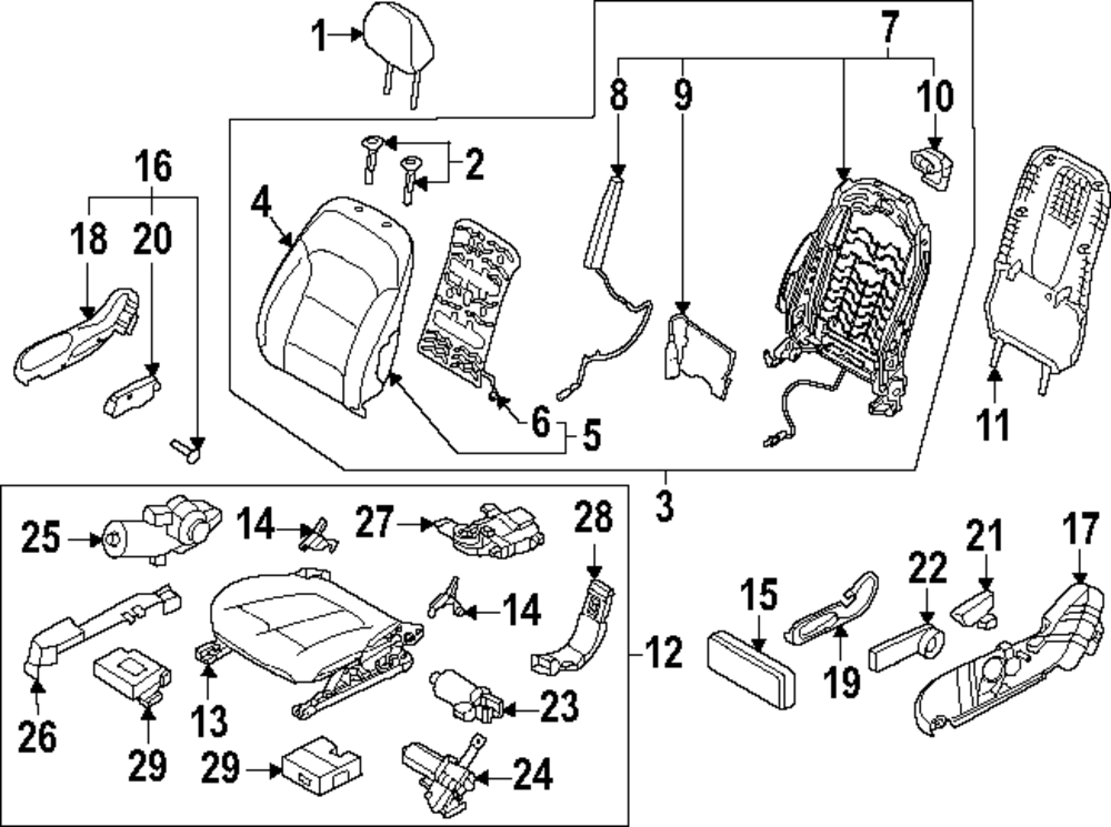 88440-GI000 - Lumbar Support 2022-2024 Hyundai Ioniq 5 | Hyundai ...