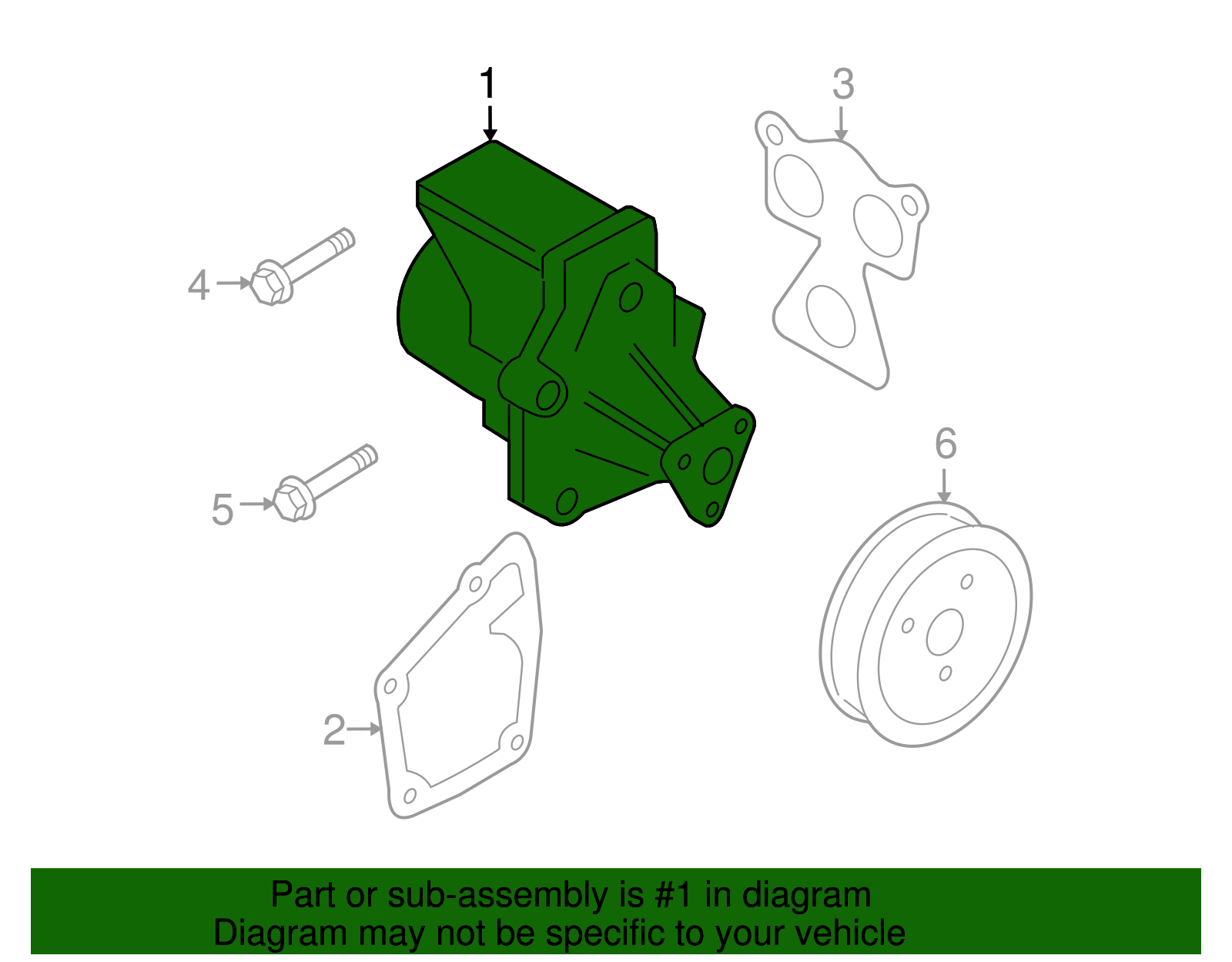 Hyundai - 25100-25002 - Water Pump Assembly - 2006-2010 Hyundai Sonata ...