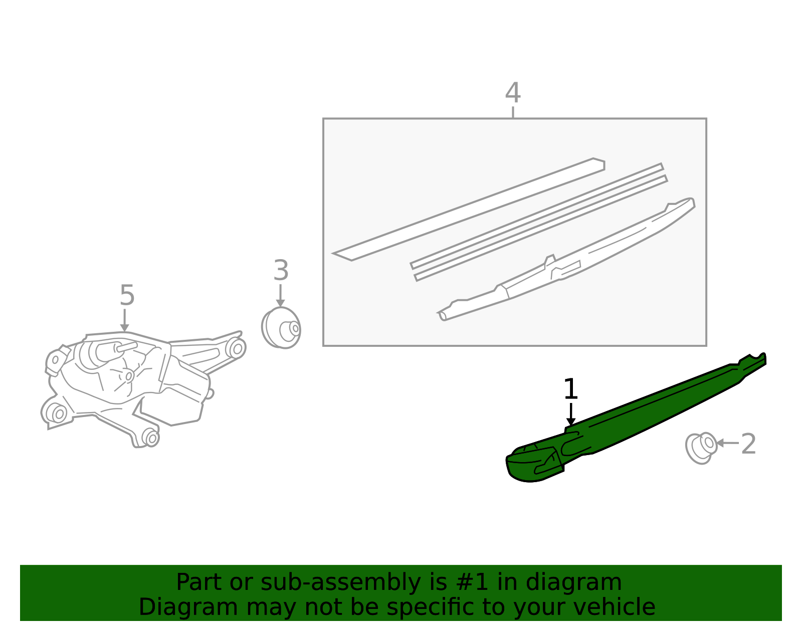 2016-2021 Toyota Land Cruiser Wiper Arm 85241-60200 | OEM Parts Online