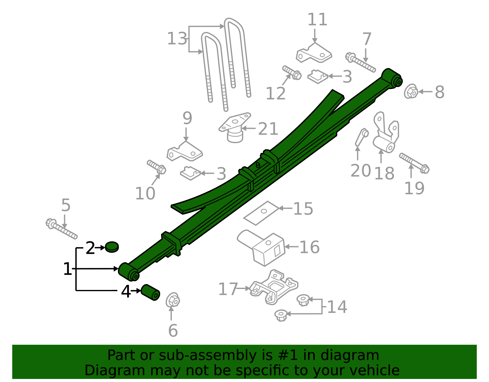 LFSP-8 - Motorcraft™ Leaf Spring - 2017-2022 Ford | Eastgate Ford Parts