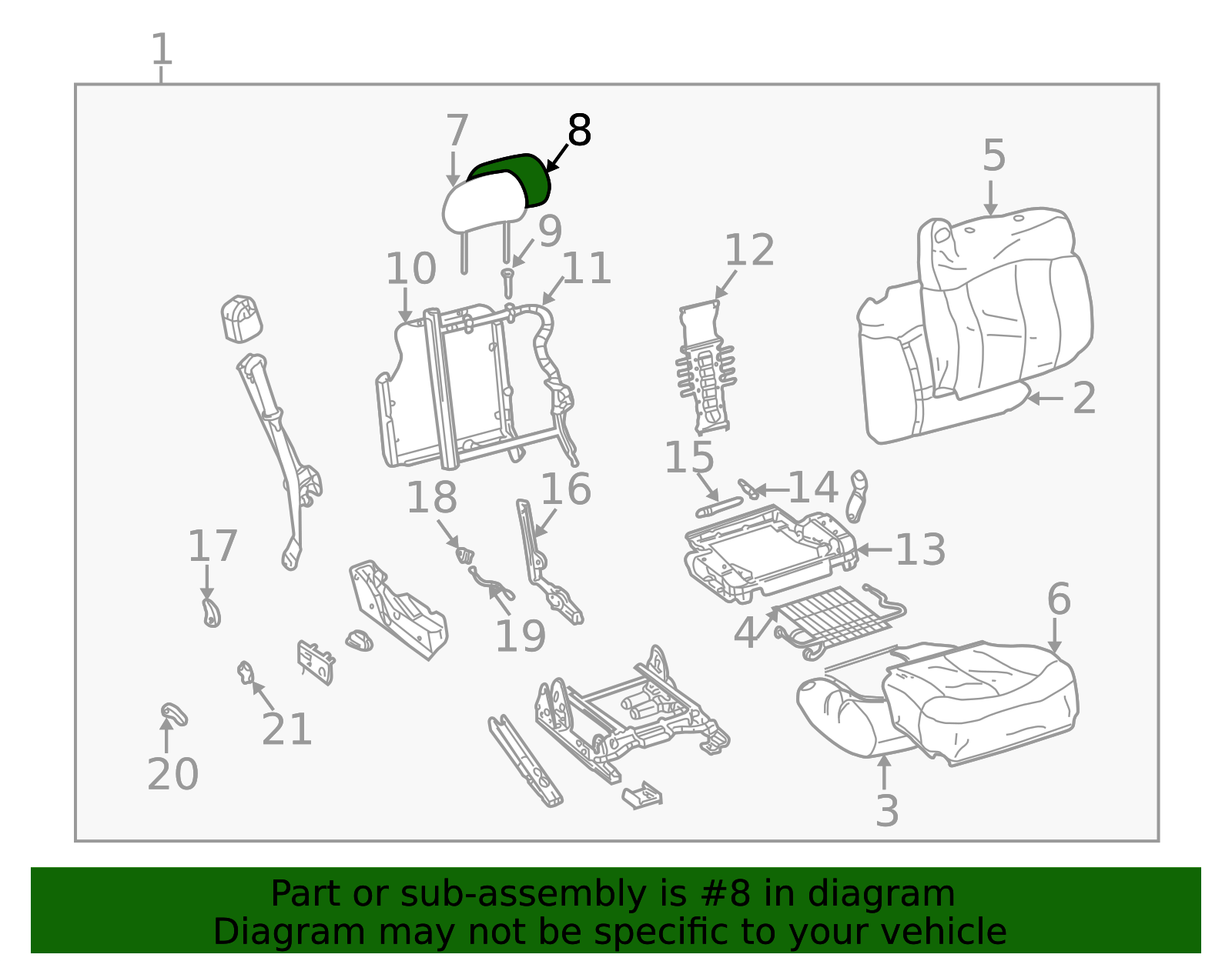 88941779 - 2003-2007 GM - Headrest Cover | Partners Chevy