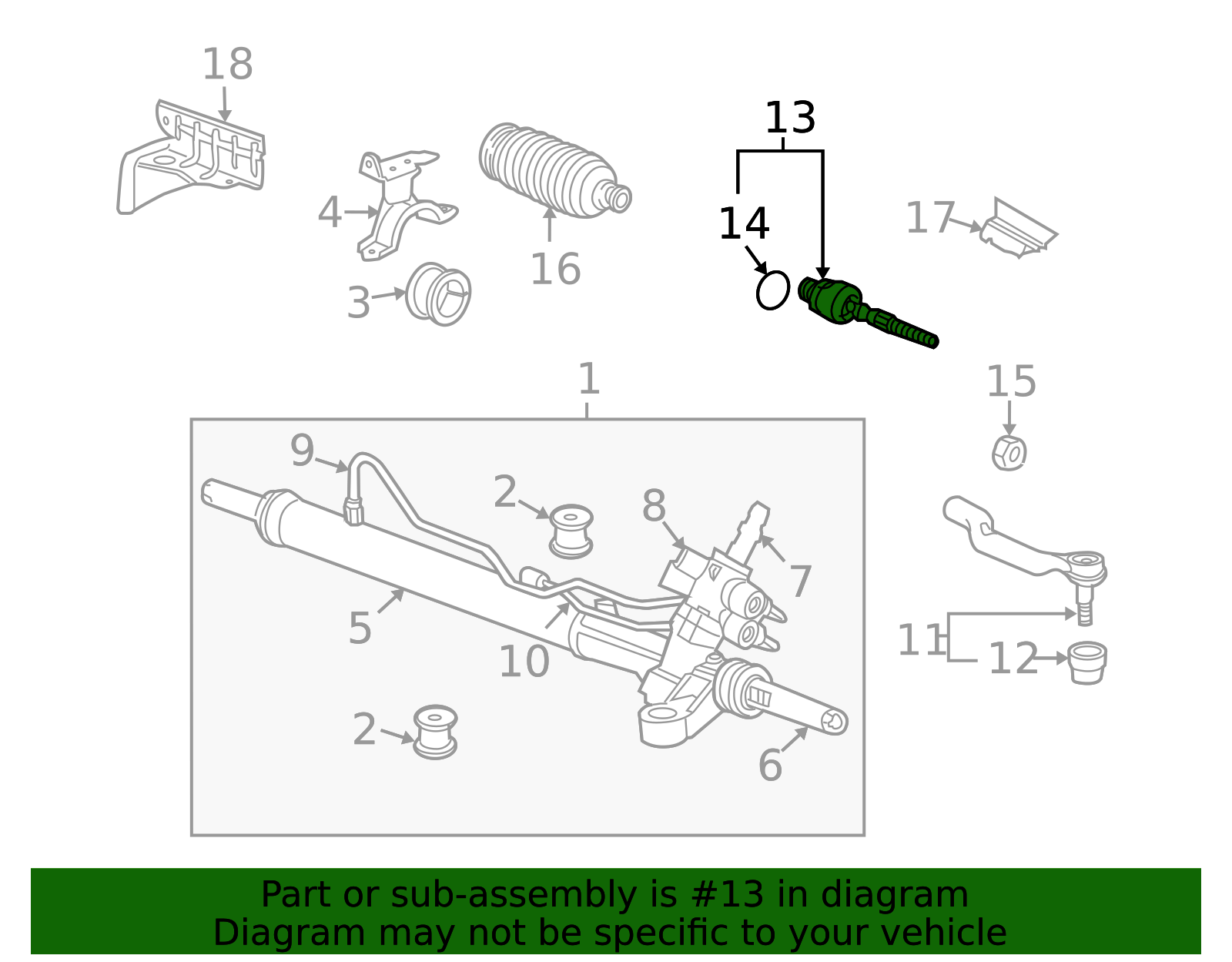 53010-TA0-A01 - 2008-2012 Honda Accord - End Set Rack | Genuine Honda Parts