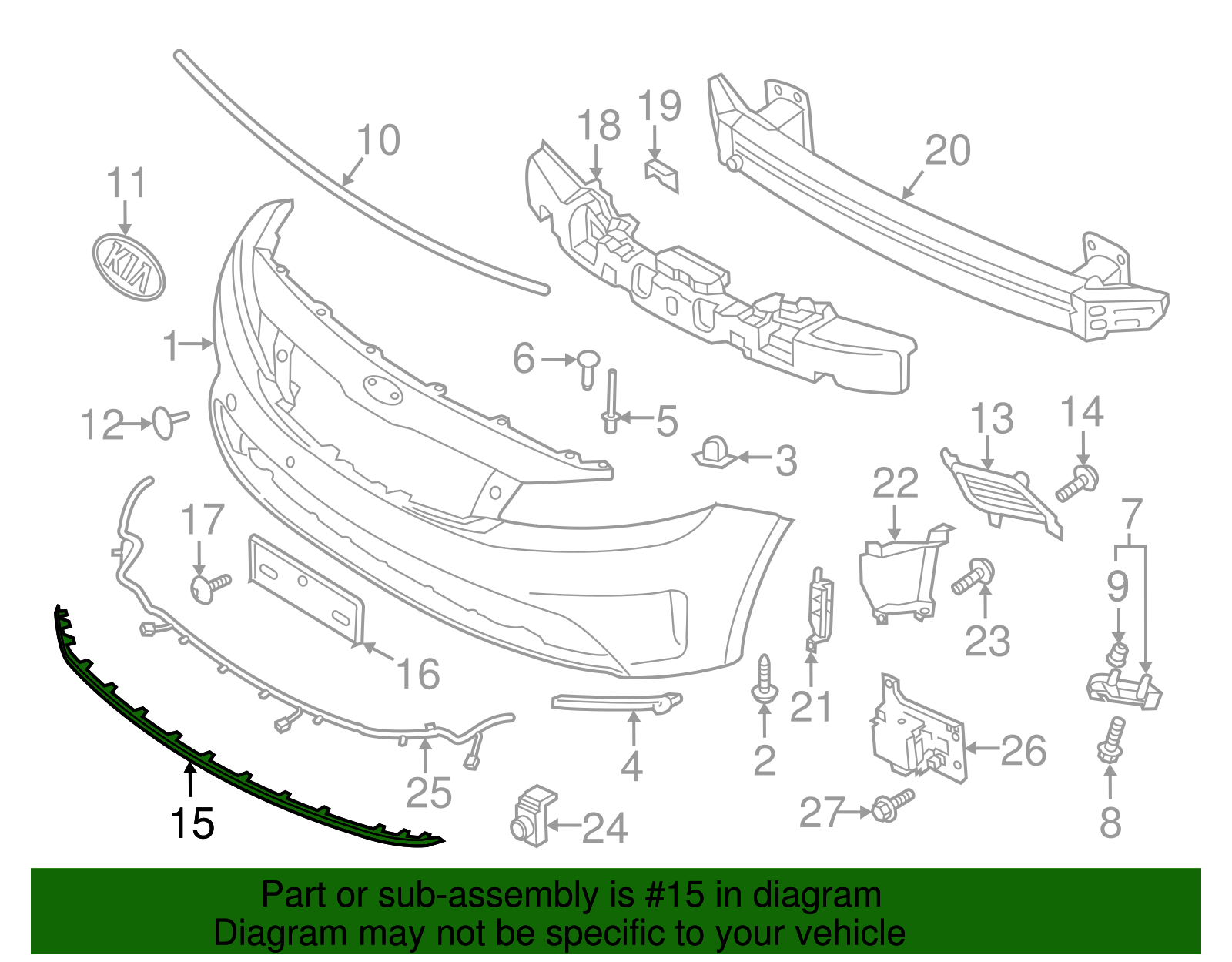 86590-B0000 - Lower Deflector 2017-2018 Kia Forte | Kia.Parts Store