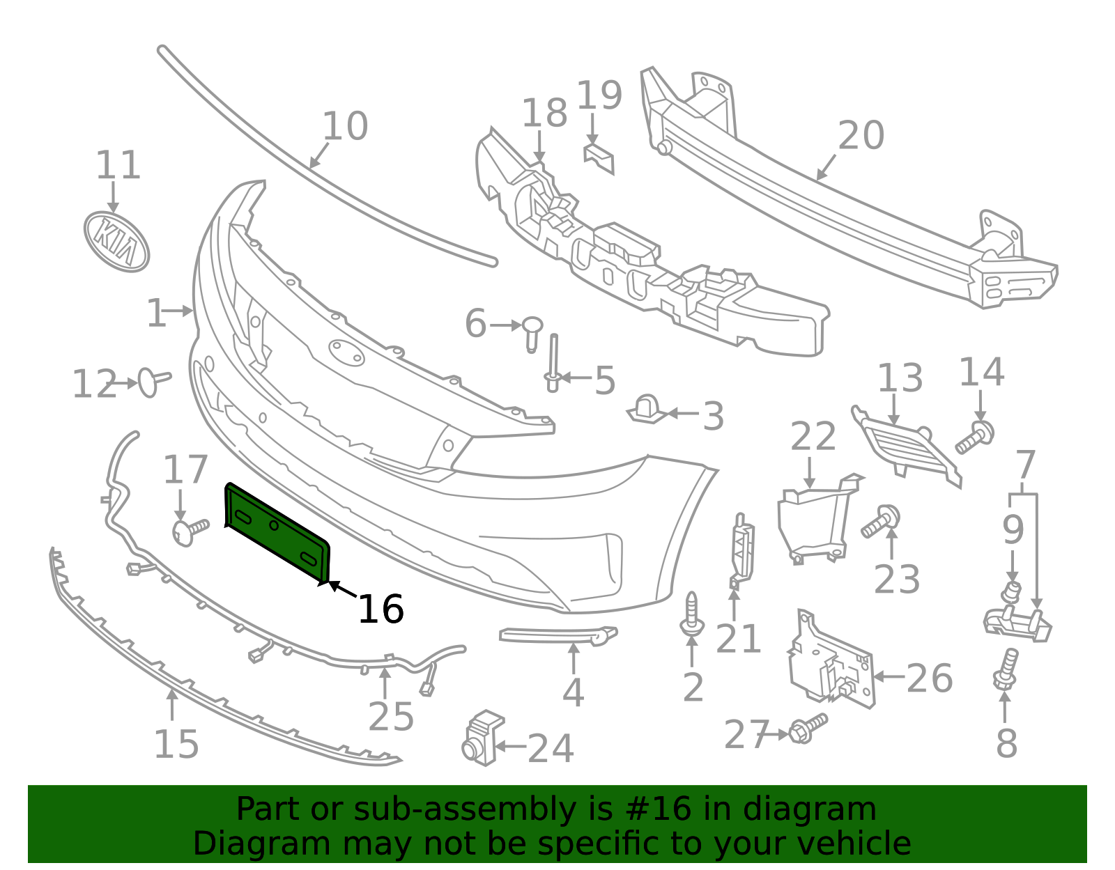 86519-A7820 - License Bracket 2017-2018 Kia | Kia.Parts Store