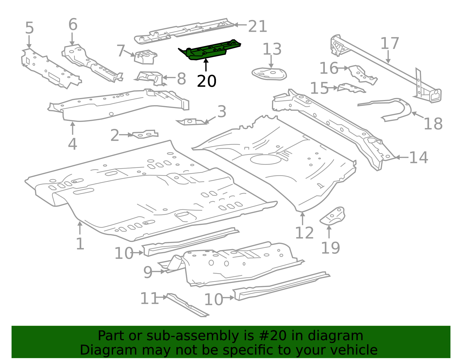 58165-02070 - High-Quality Floor Pan Splash Shield for 2014-2019 Toyota ...