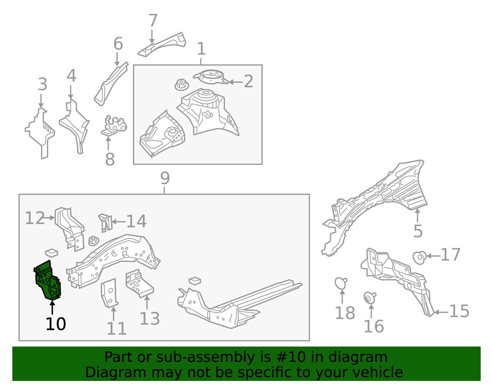 2010-2020 GM Passenger Side Engine Cradle Front Support 22834611 GM ...