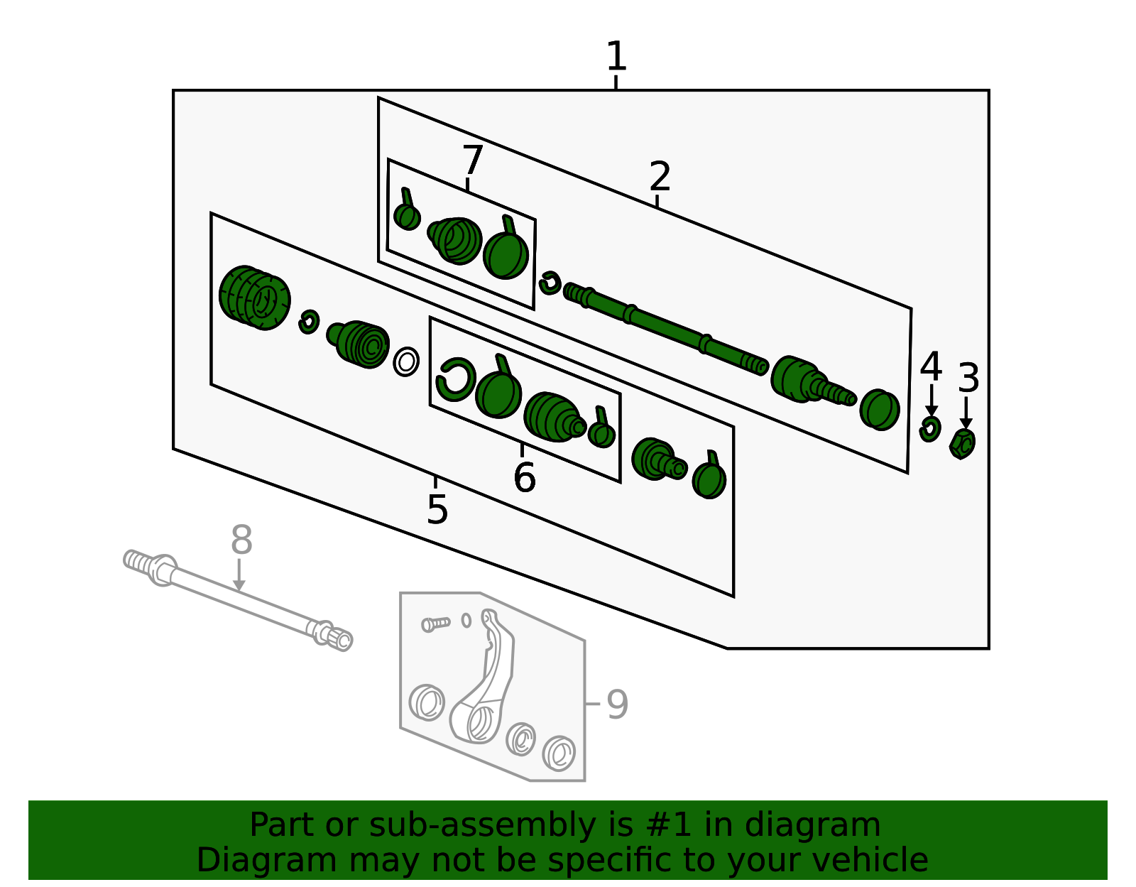 49500-3C643 - Axle Assembly 2001-2006 Kia Optima | Kia.Parts Store