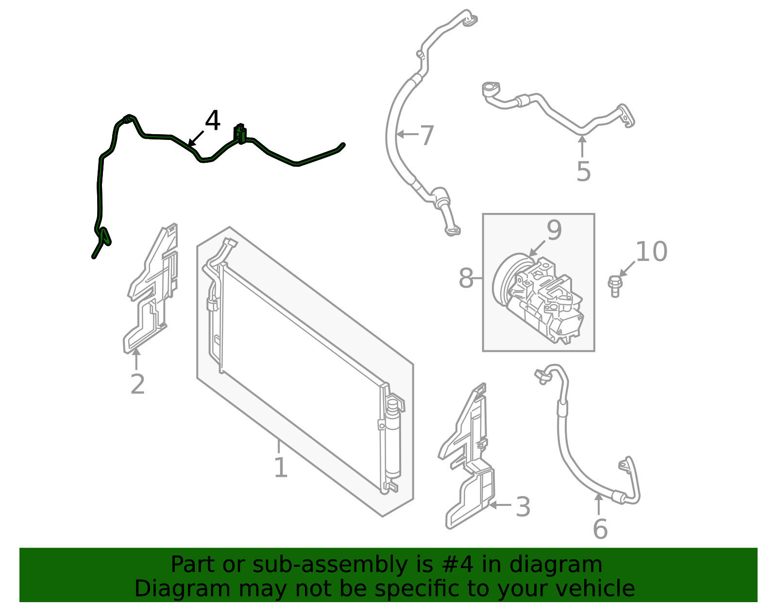 92440-ZX00A - A/C Refrigerant Hose Official Nissan Parts Store