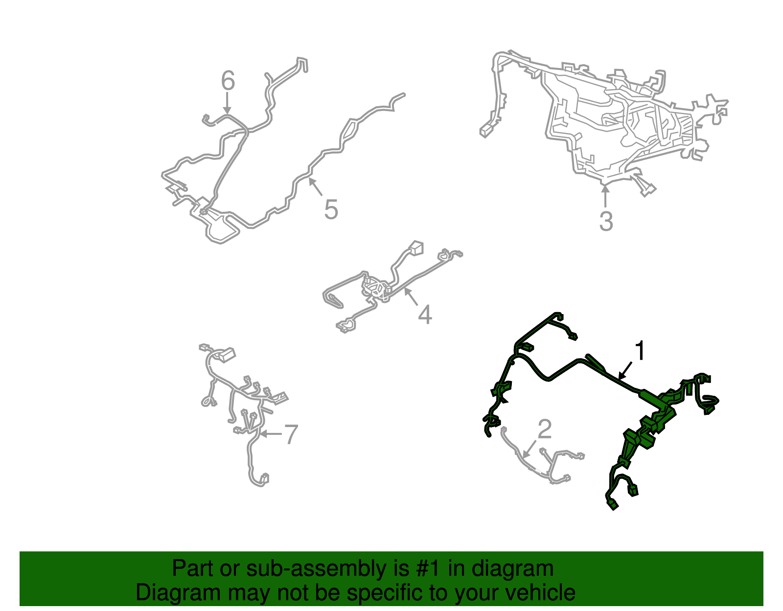 2018 Ford Fusion Wire Harness JS7Z-12A581-A | Ford OEM Parts Outlet