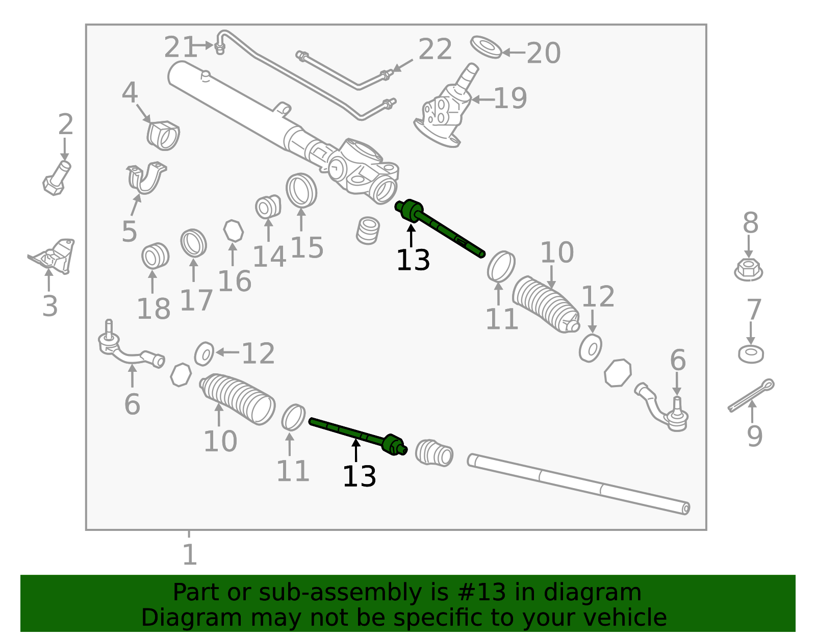 Hyundai - 57724-3T150 - Inner Tie Rod - 2014-2016 Hyundai Equus | OEM ...