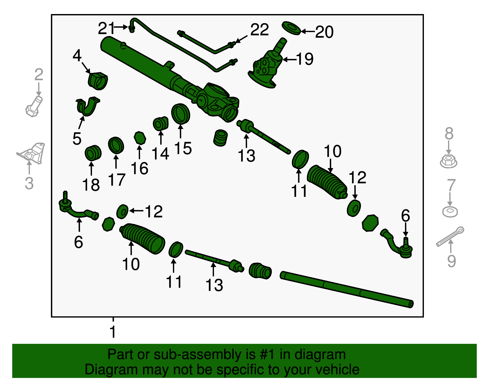 Hyundai - 57700-3N321 - Steering Gear - 2014-2016 Hyundai Equus | OEM ...