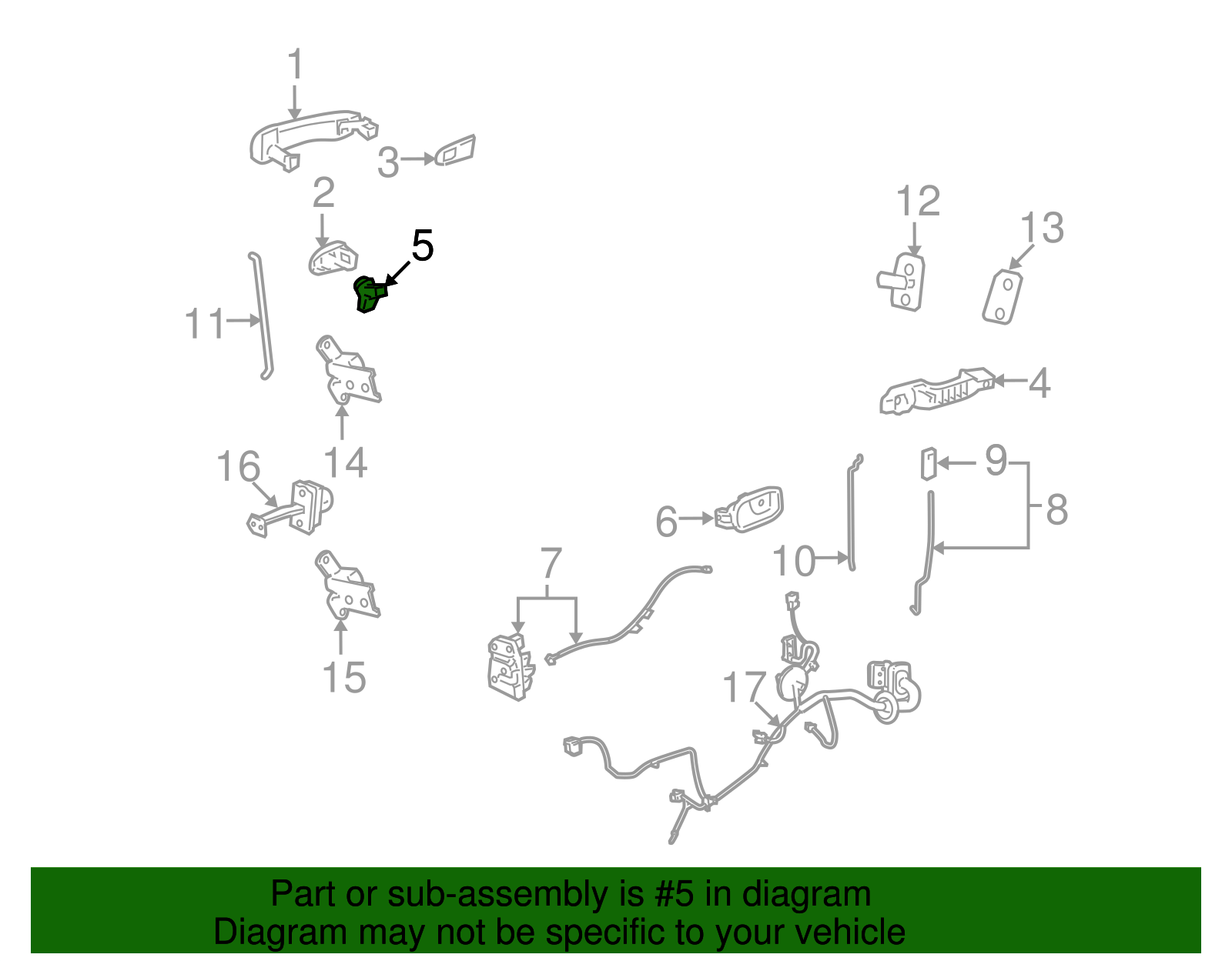 2004-2017 GM Front Door Lock Cylinder 20766969 | Capital Chevy Parts