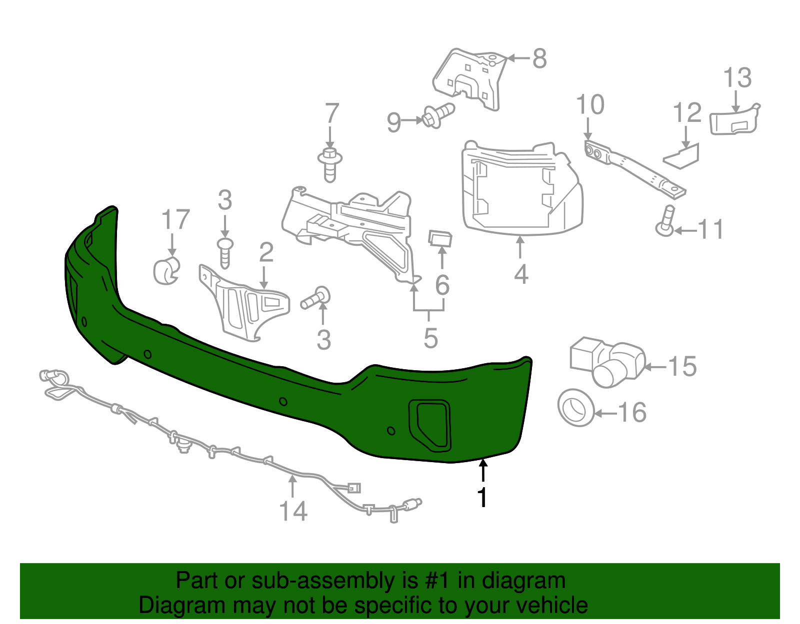 2016-2019 Chevrolet Front Bumper (Paintable) 84029793 | OEM GM Parts