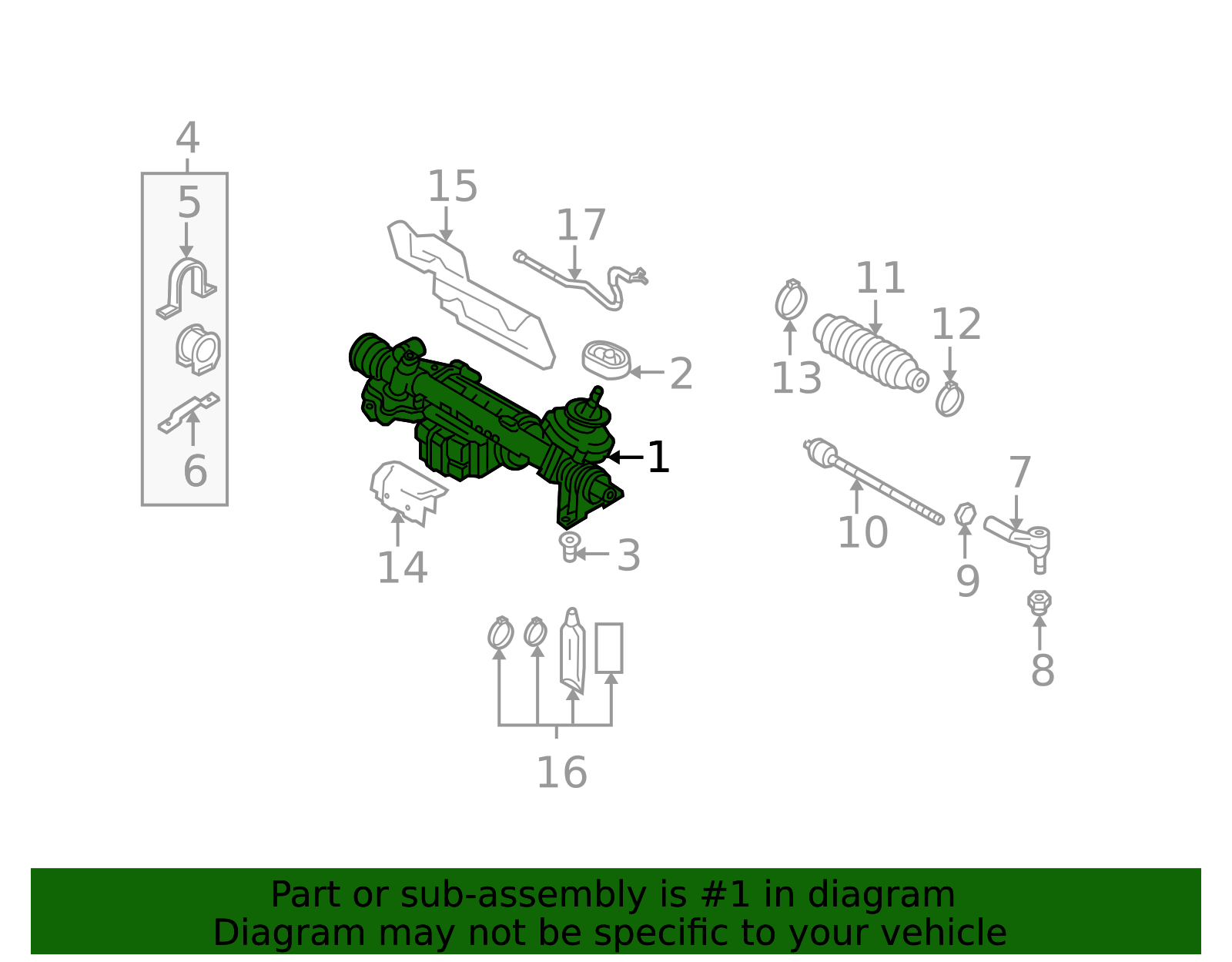 1K1-423-055-F - High-Quality Rack and Pinion Assembly for 2005-2009 ...