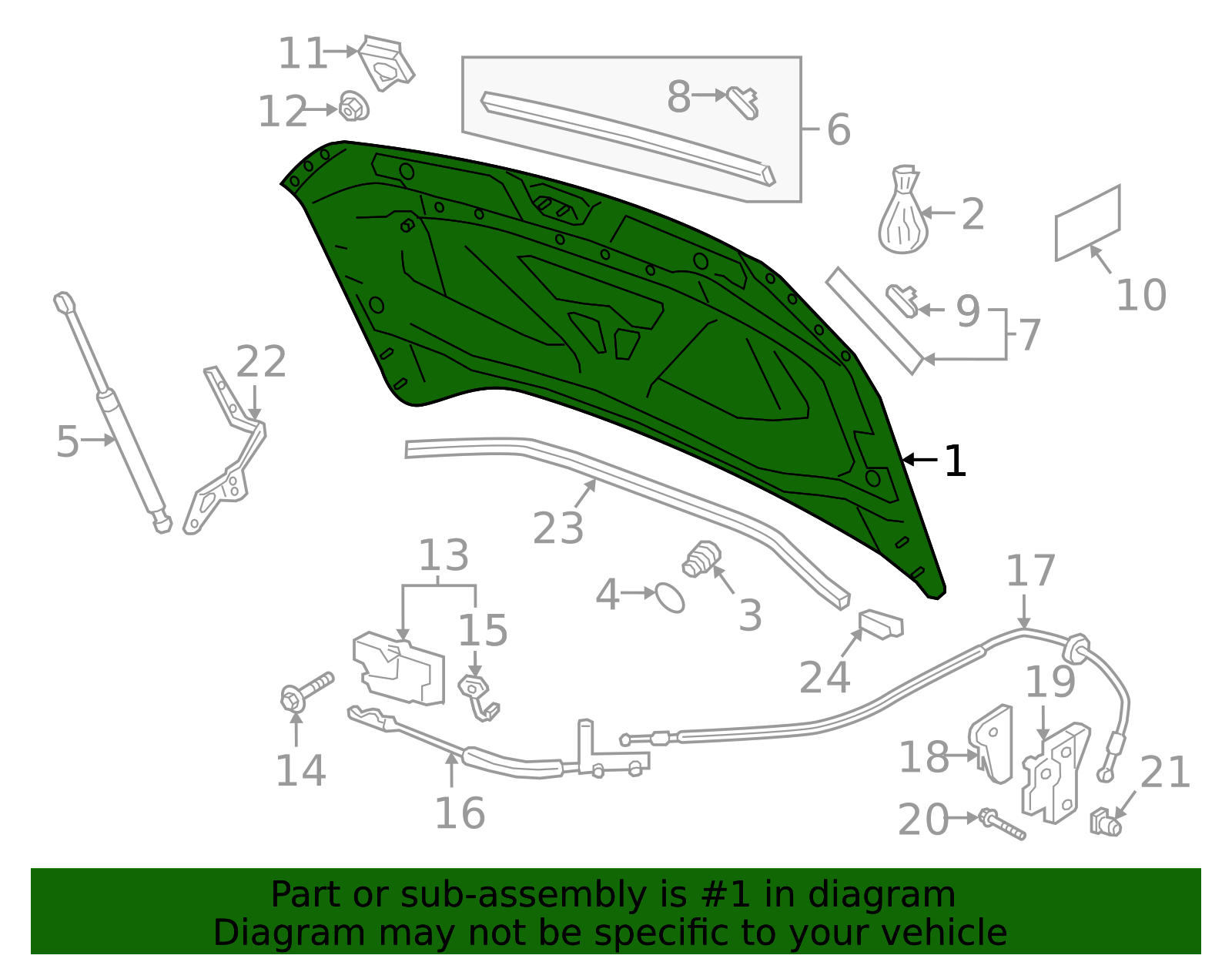 2018-2024 Volkswagen Tiguan Hood Panel 5NN-823-031-B | VW Direct Auto Parts