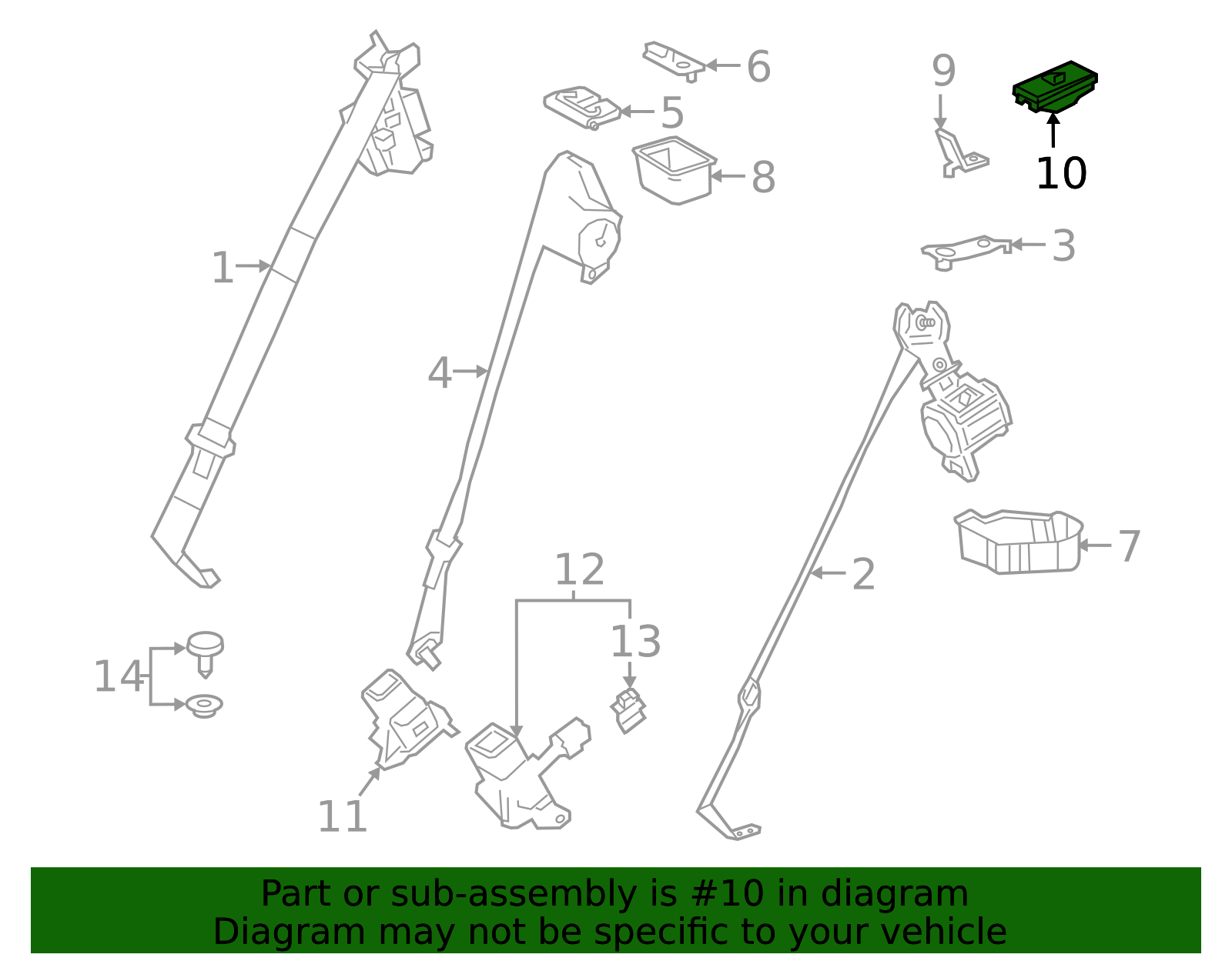 OEM 2019-2025 Toyota Cover, Child Restraint Seat Tether Anchor Part ...