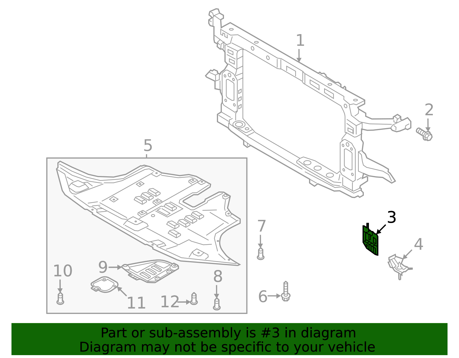 2021-2023 Hyundai Santa Fe Mount Bracket 64585-R5000 | MotorMotor