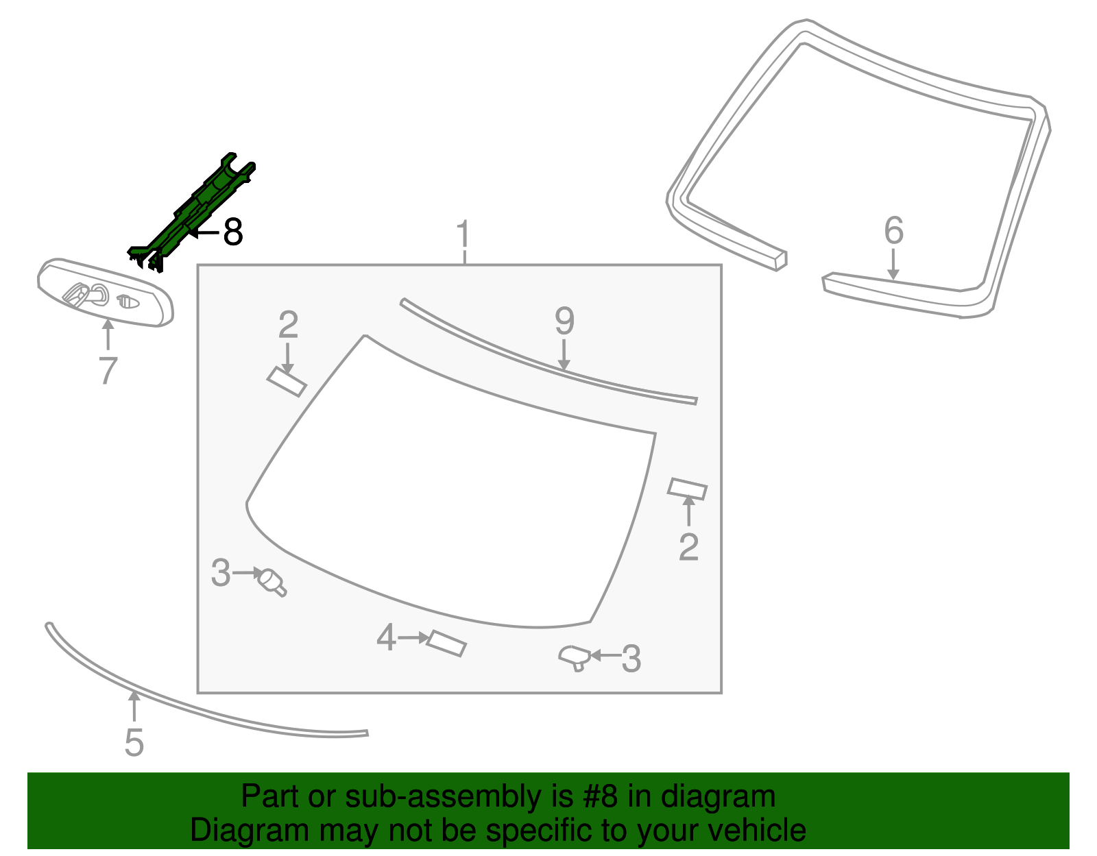 96329-CF00A - Mirror Inside Cover - 2007-2024 Nissan | Nissan OEM Parts ...