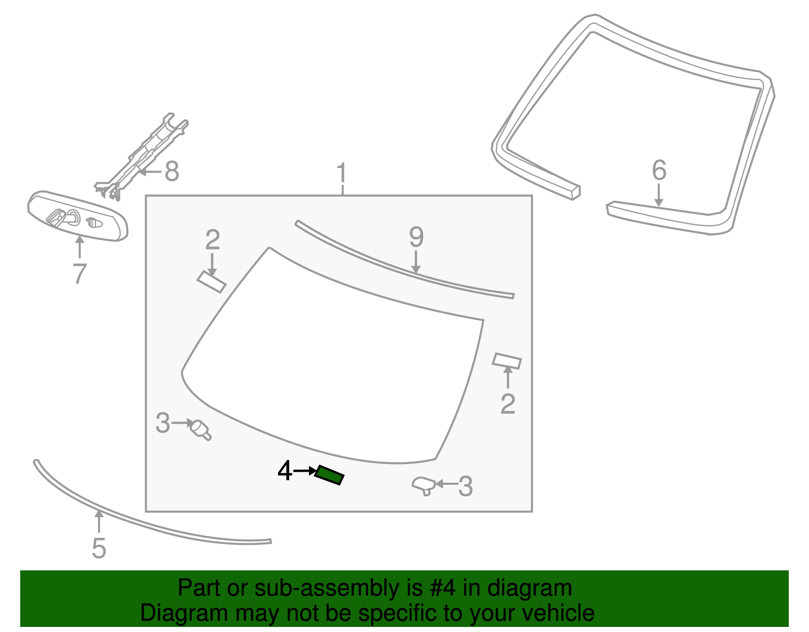 2009-2025 Nissan Windshield Spacer 72715-1CA0A | Bill Kay Nissan Parts