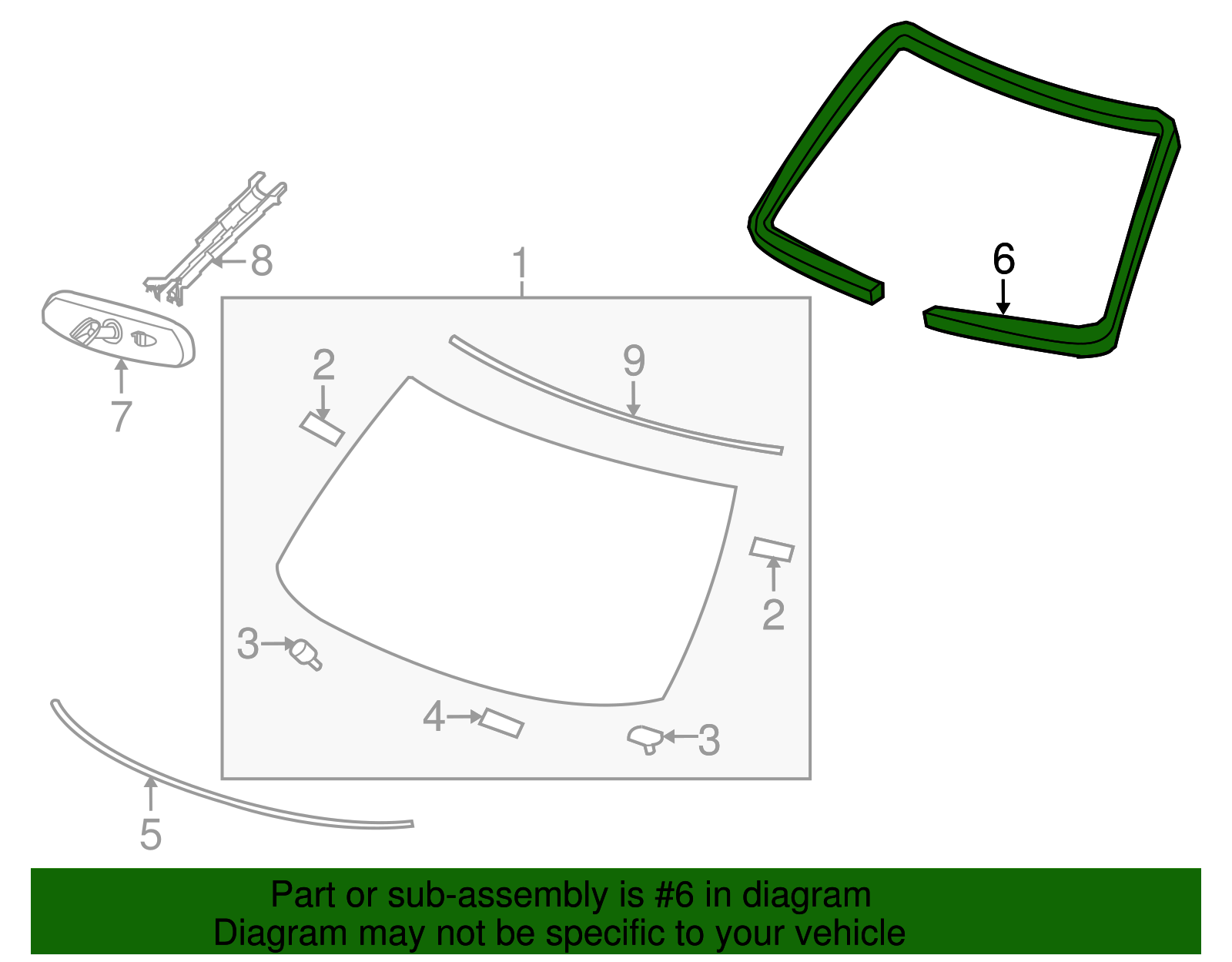 G2G16-89900 - Lift Gate Glass Dam - 1986-2025 Nissan | Nissan OEM Parts ...