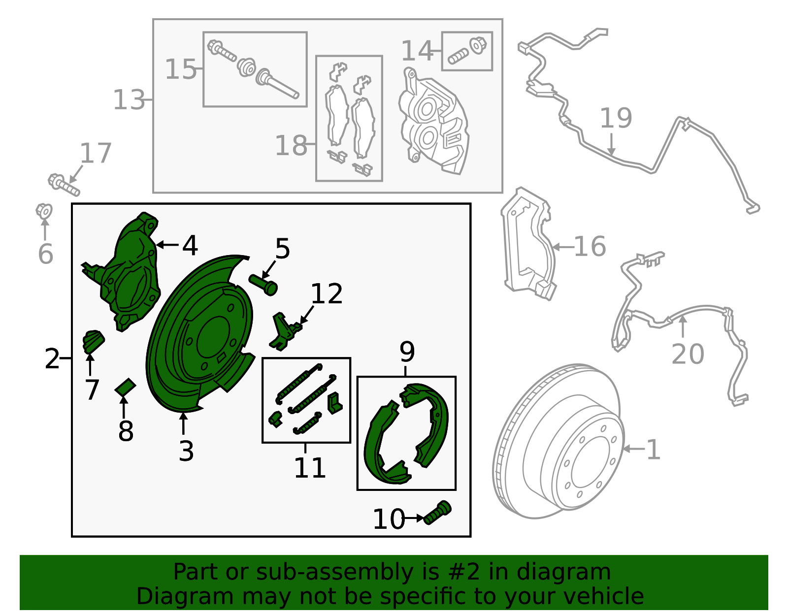 2017-2022 Ford Brake Assembly HC3Z-2C220-H | QuirkParts