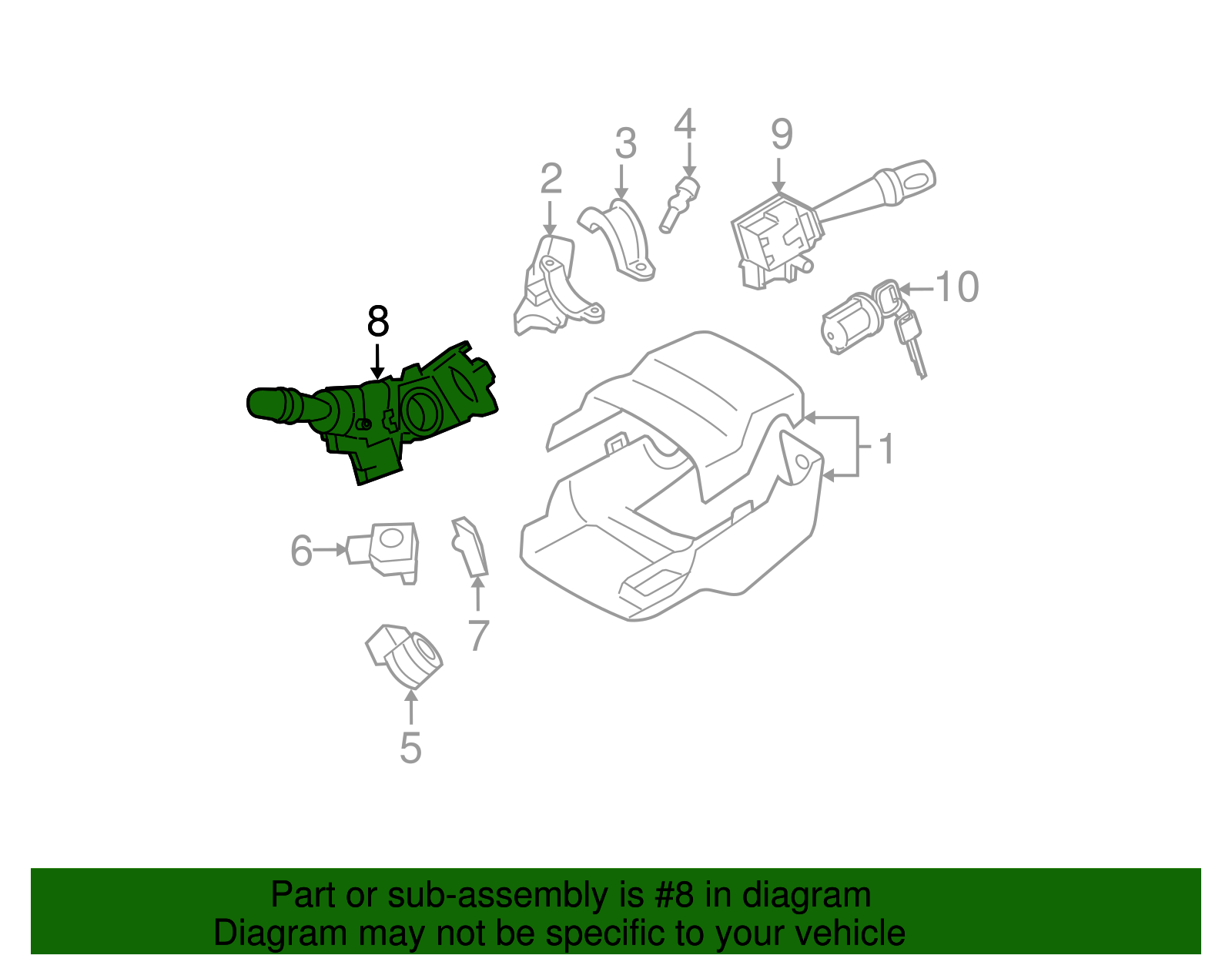 84140-52141 - Headlamp Switch - 2007-2012 Toyota | Nucar Toyota Parts