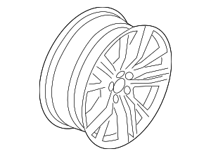 32143049 - 19-Inch 5-Multi Spoke Black Diamond Cut Alloy - 2019-2021 ...