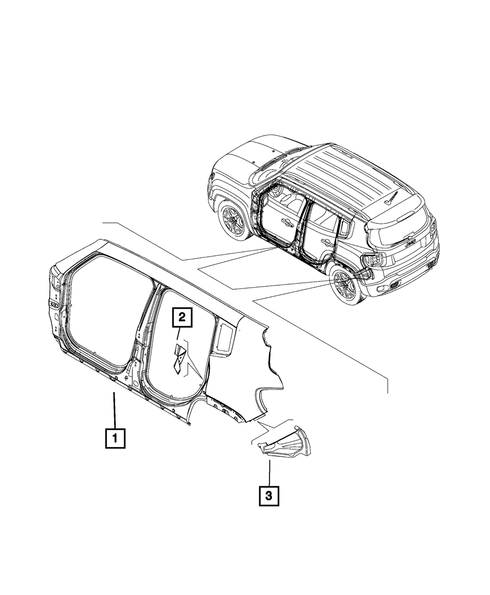 68627780AA - Body Side Aperture Outer Panel, Left 2015-2023 Jeep ...