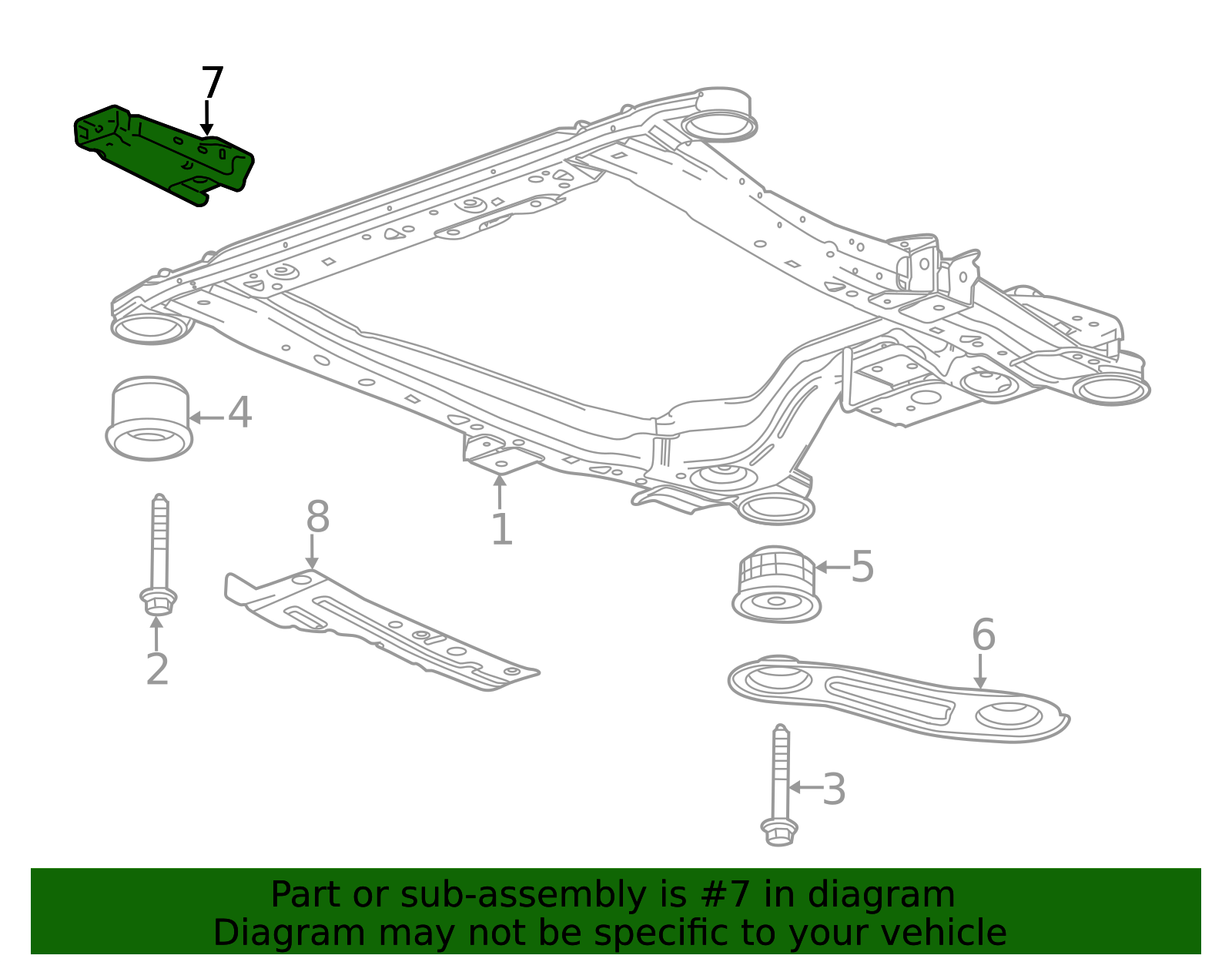 2013-2020 GM Side Member Reinforcement 20980222 GM | GMPartsDirect.com