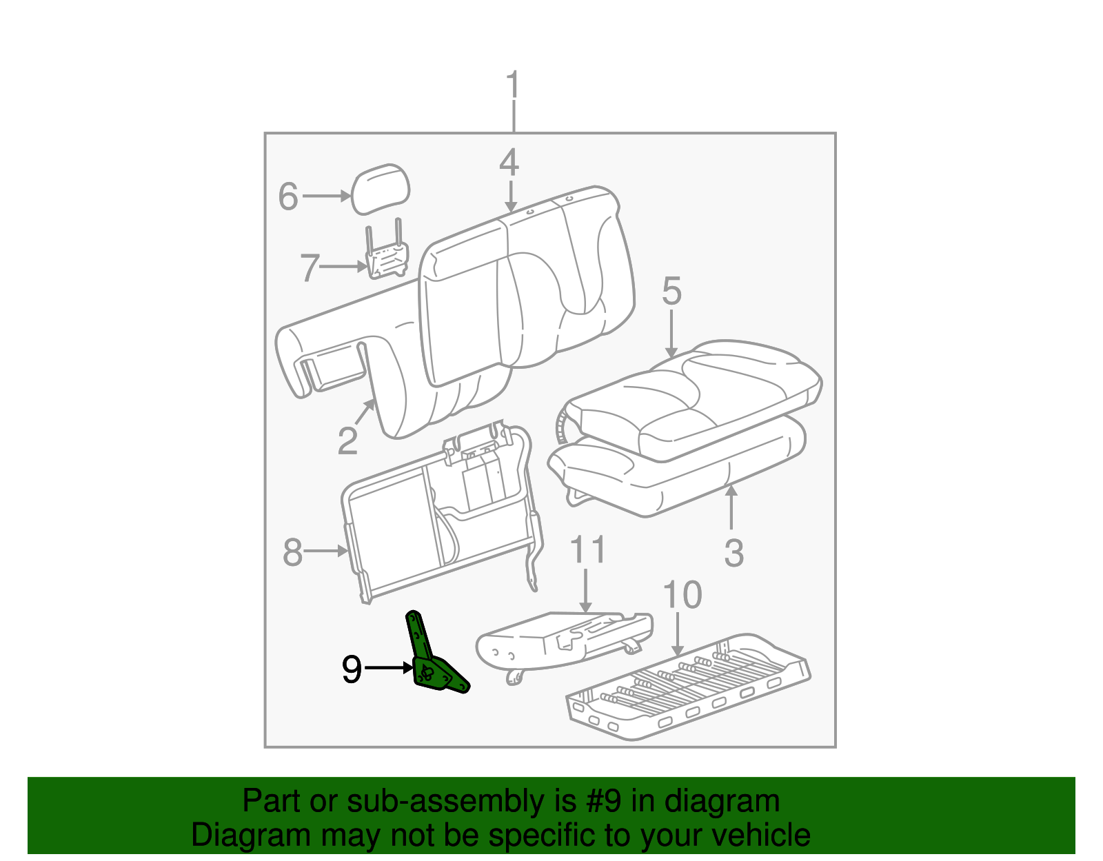 2003-2007 GM Folding Seat Latch 88978730 | Shop Matick Buick GMC