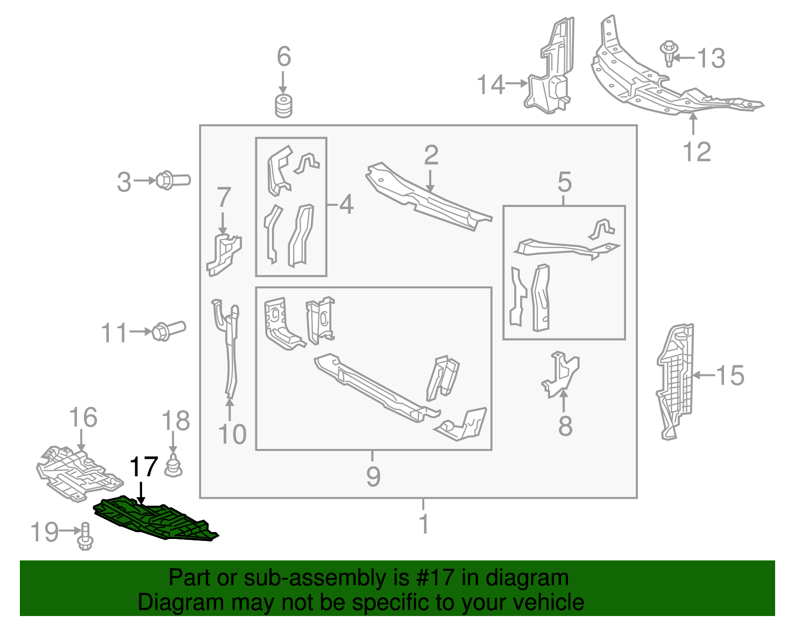 Genuine Toyota Under Cover part# 51442-06210 for 2015-2017 Toyota Camry ...