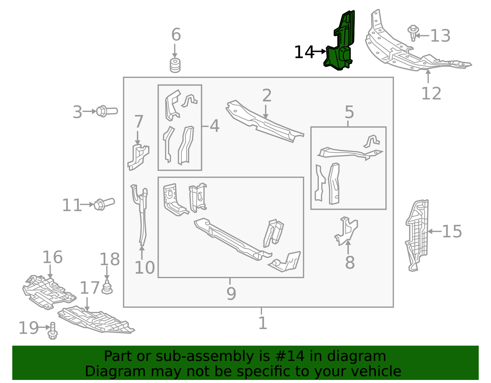 2015-2017 Toyota Camry Radiator Support Air Deflector 53293-06340 | OEM ...