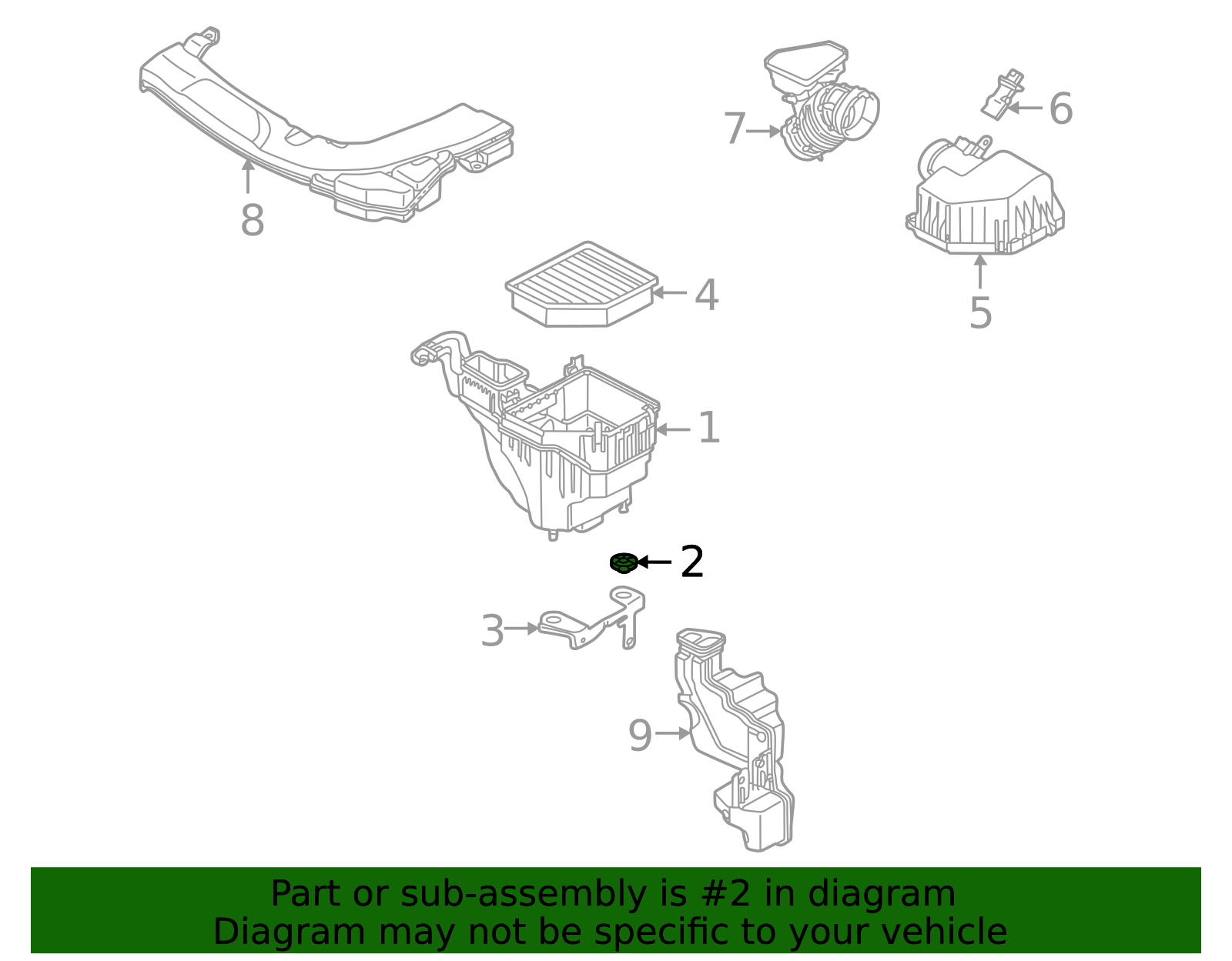 2022-2024 Mitsubishi Outlander Engine Air Intake Resonator Insulator ...