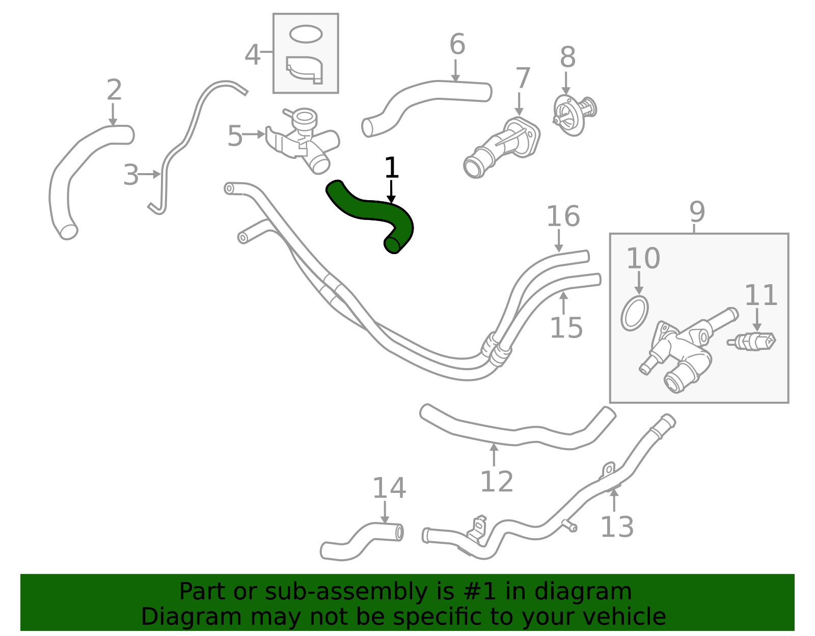 25411-3X650 - Upper Hose 2014-2018 Kia | Kia.Parts Store