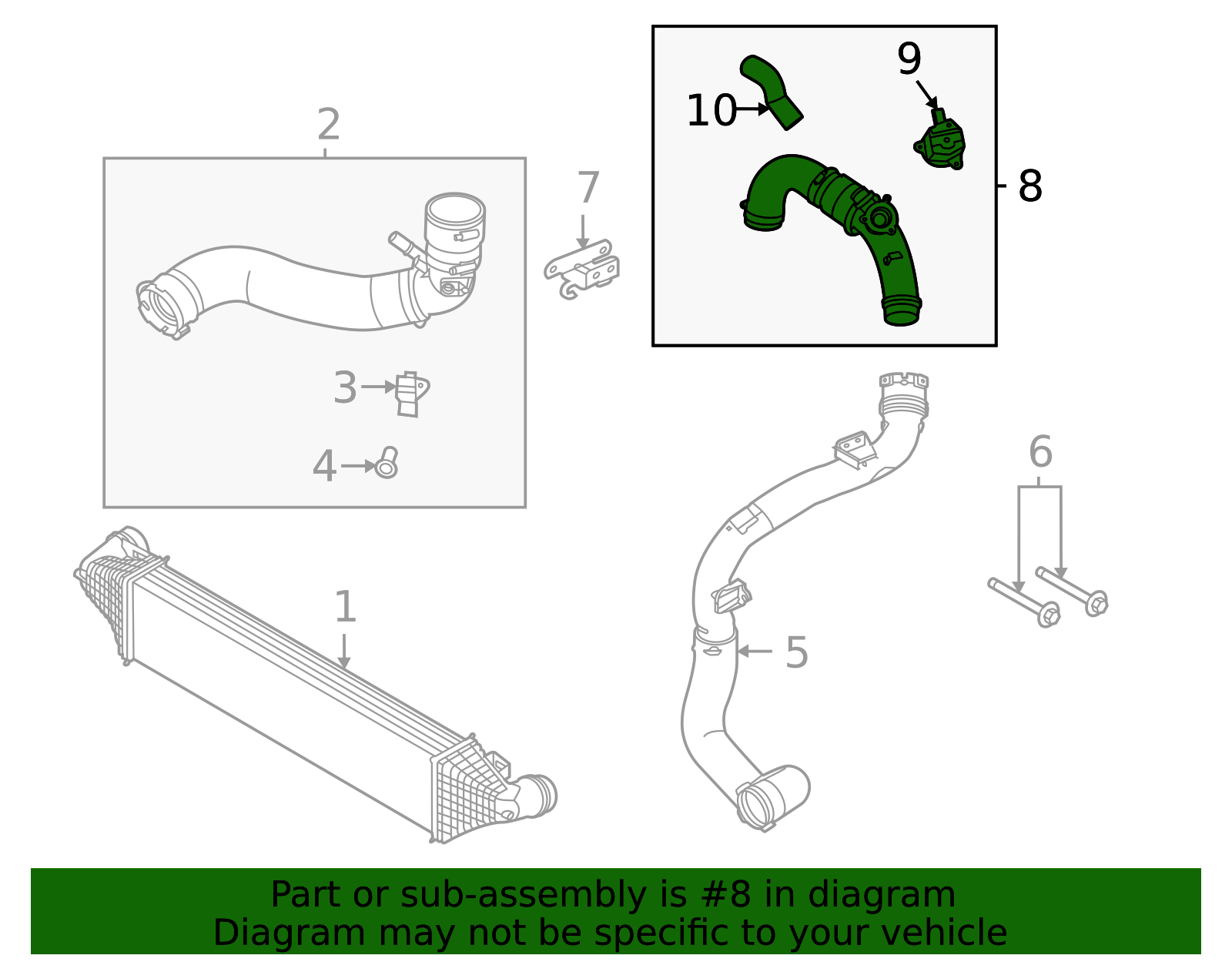 2023-2025 Ford | Inlet Tube | PZ1Z-6C646-B | Walls' Ford Parts